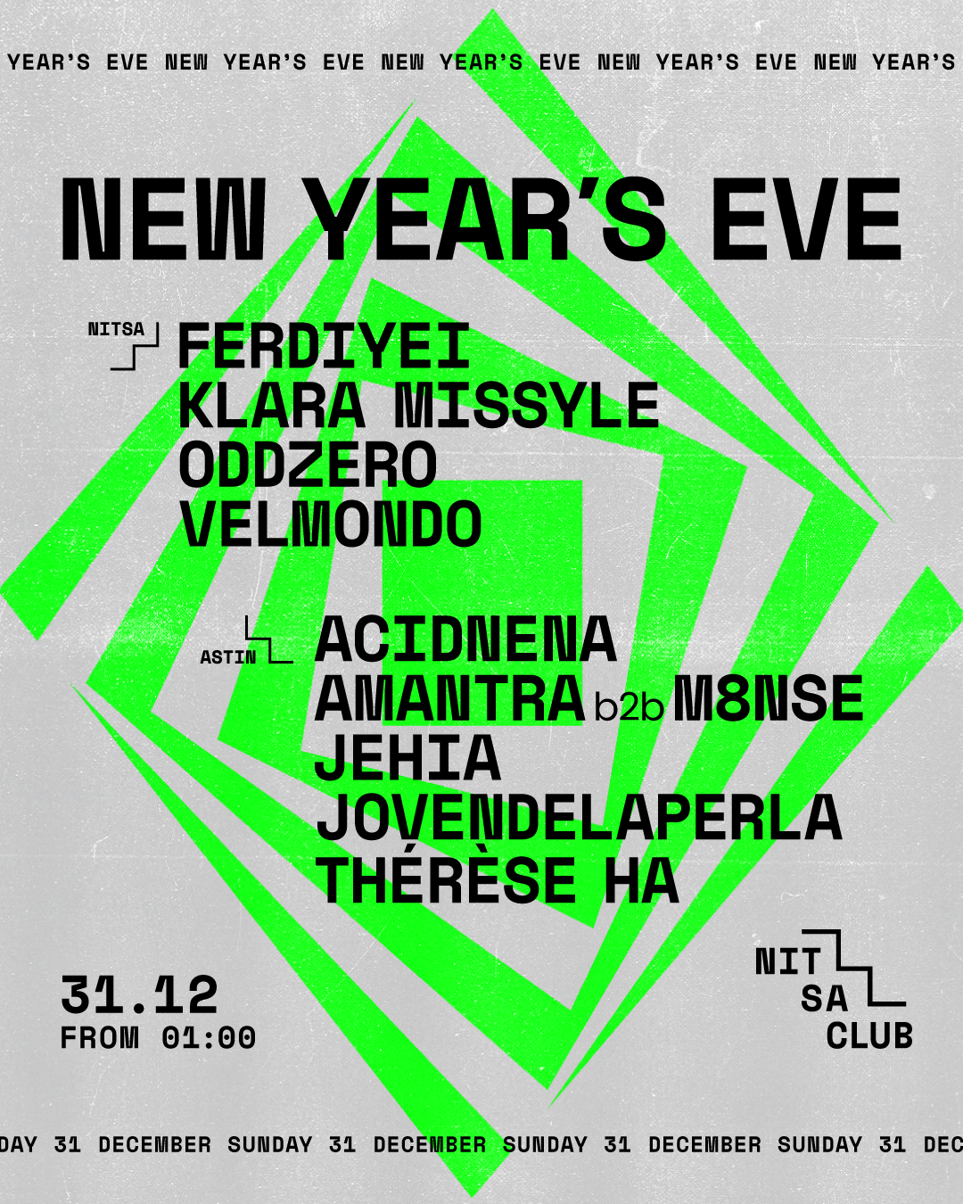 Nitsa Club's New Year's Eve at Nitsa Club, バルセロナ