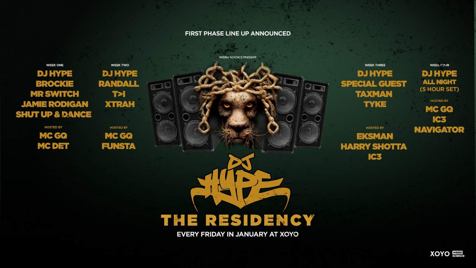 DJ Hype: The Residency (Week 1) (Drum & Bass / Jungle) at XOYO, London