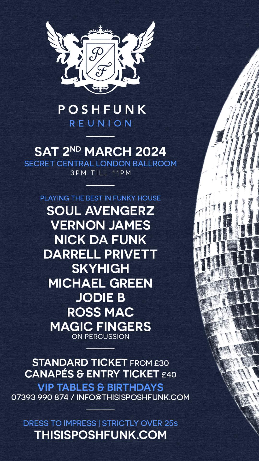 POSHFUNK - THE REUNION at TBA - Central London Ballroom, London