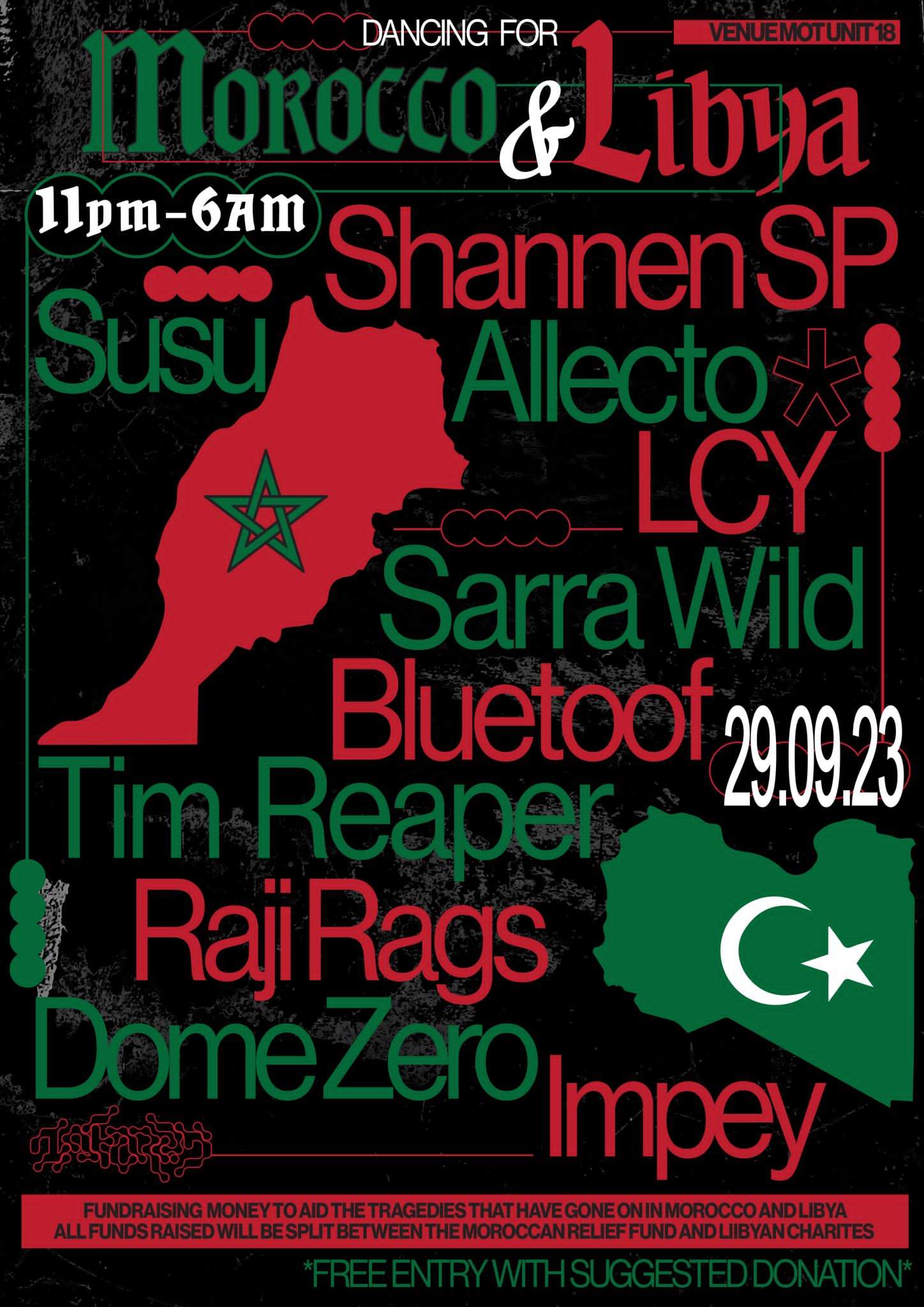 Dancing For Morocco & Libya: Tim Reaper, Bluetoof, LCY, Impey, Shannen ...