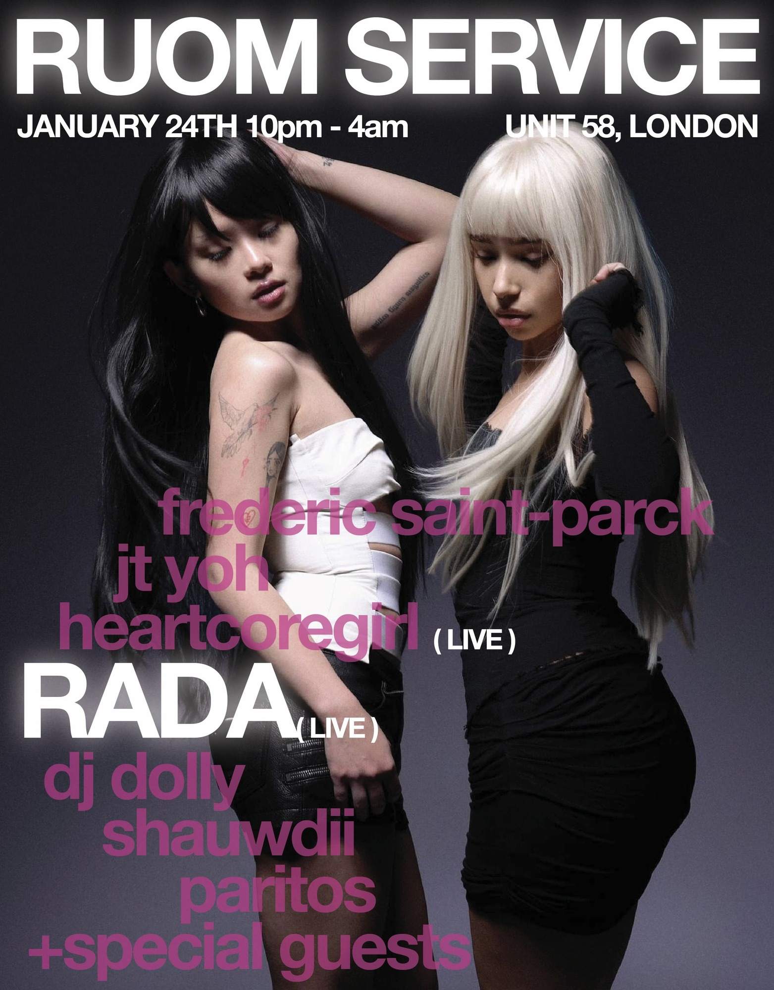 Ruom Service: RADA, Heartcoregirl, Paritos, DJ Dolly, SHAUWDII + more ...