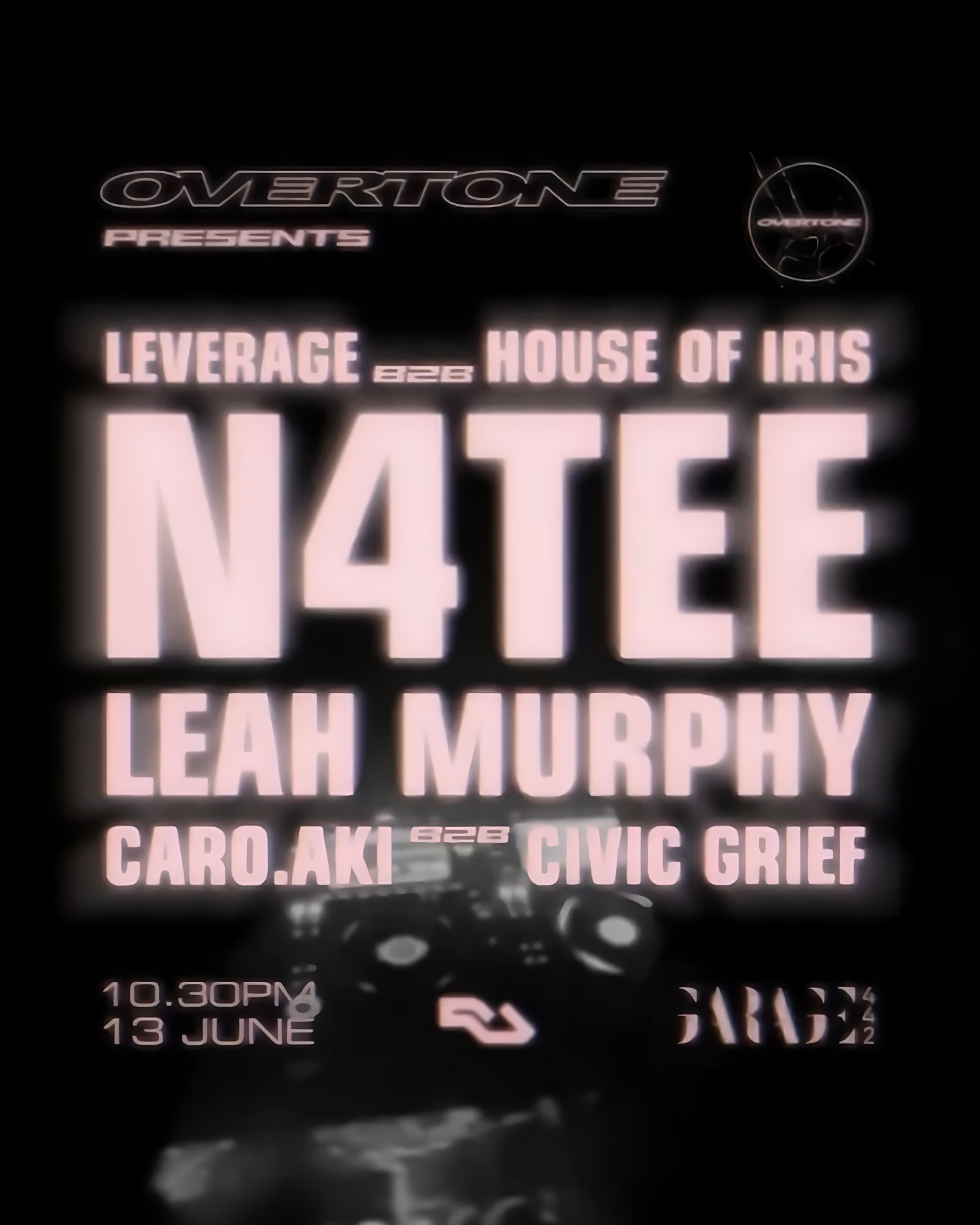OVERTONE presents N4TEE // UK SOUNDS IN BCN at Garage 442, Barcelona