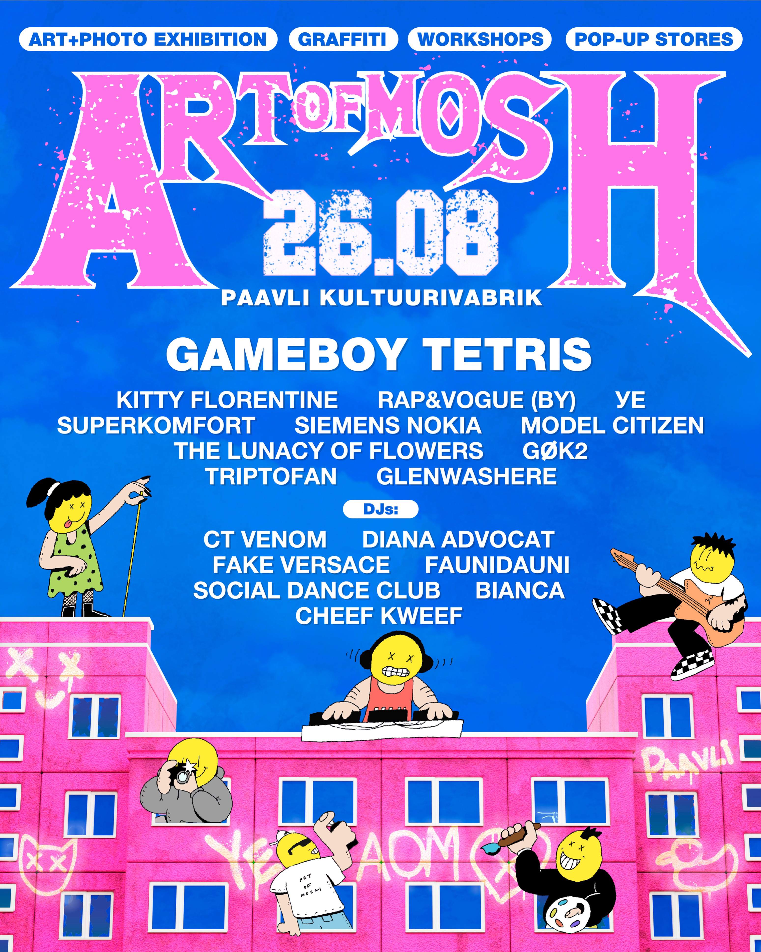 Art of Mosh: Gameboy Tetris, Kitty Florentine, Rap&Vogue at Paavli Kultuurivabrik, Estland