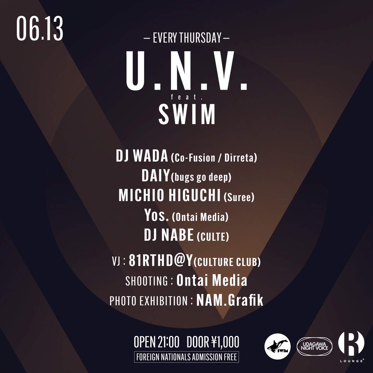 U.N.V. feat. SWIM at R Lounge, Tokyo