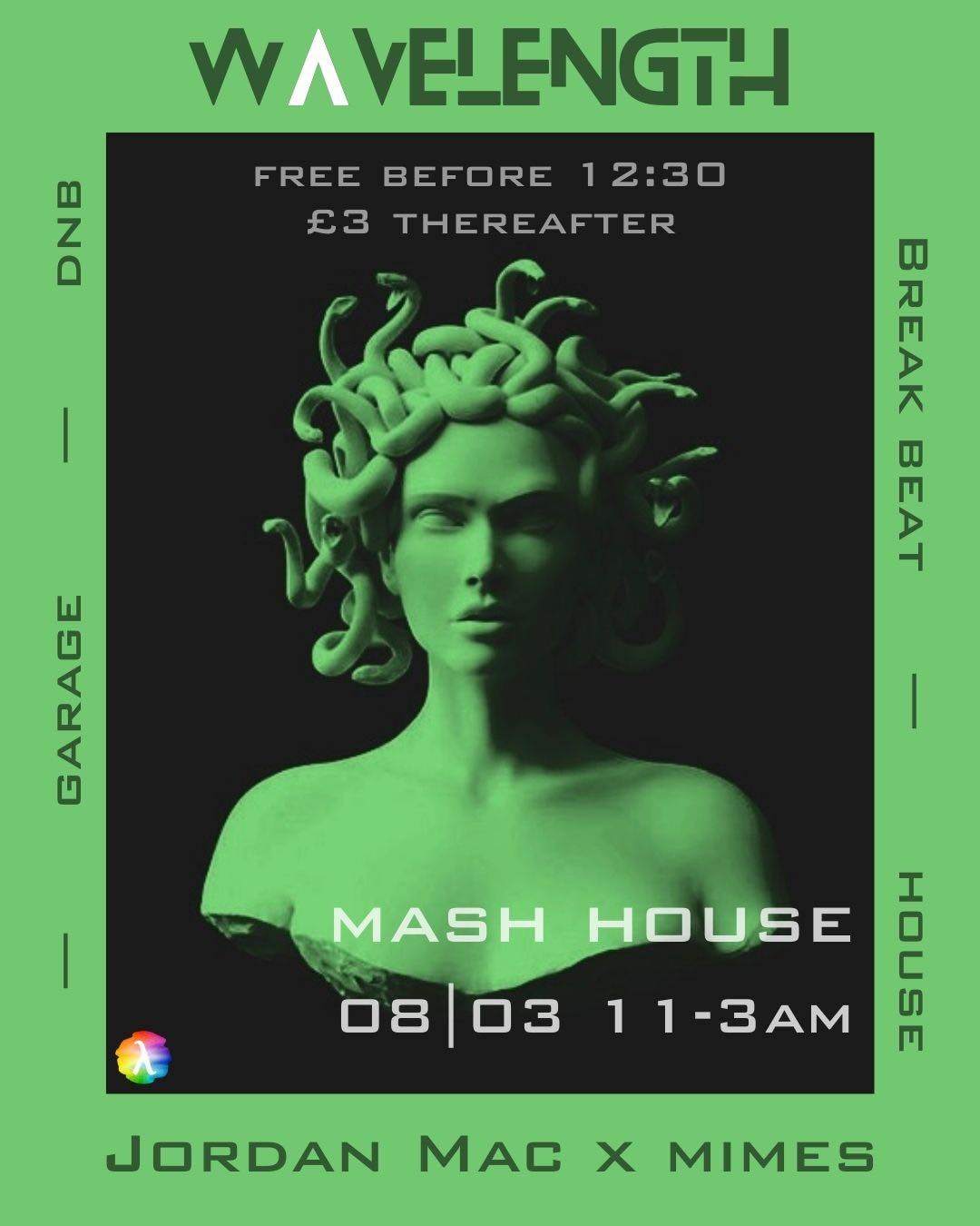 Wavelength presents: Jordan Mac X MIMES at The Mash House, Edinburgh