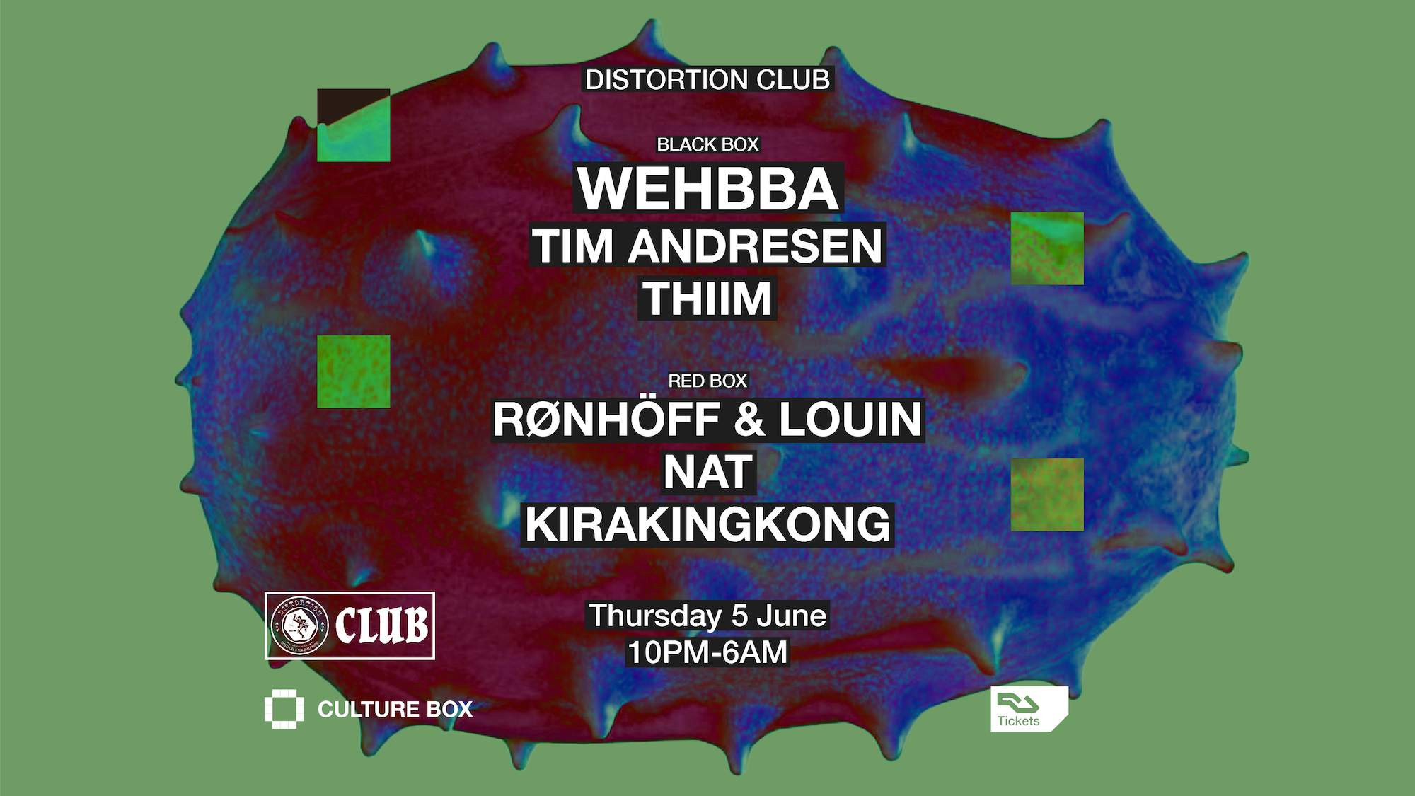 Distortion Club: Wehbba / Tim Andresen / Thiim / Rønhöff & Louin / Nat / Kirakingkong at Culture ...