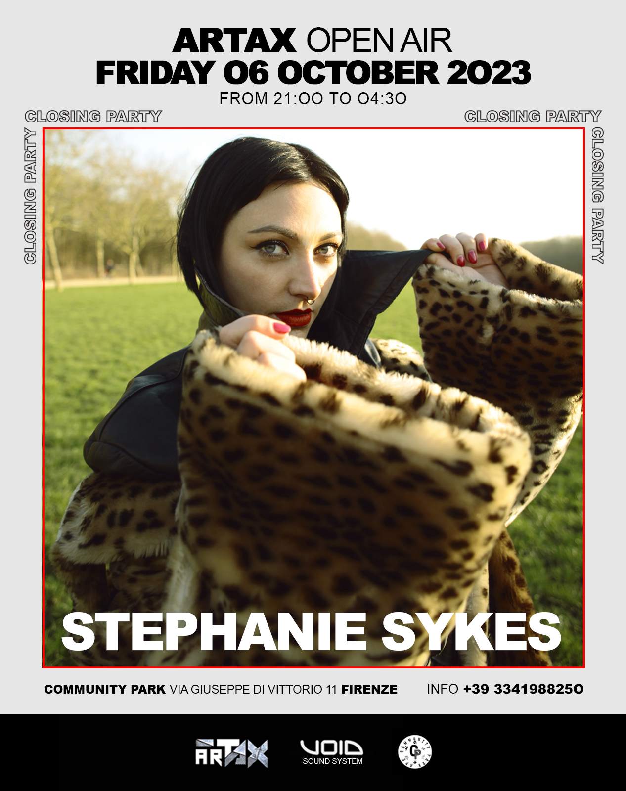 ARTAX OPEN AIR Closing Party with Stephanie Sykes at Community Park APS ...