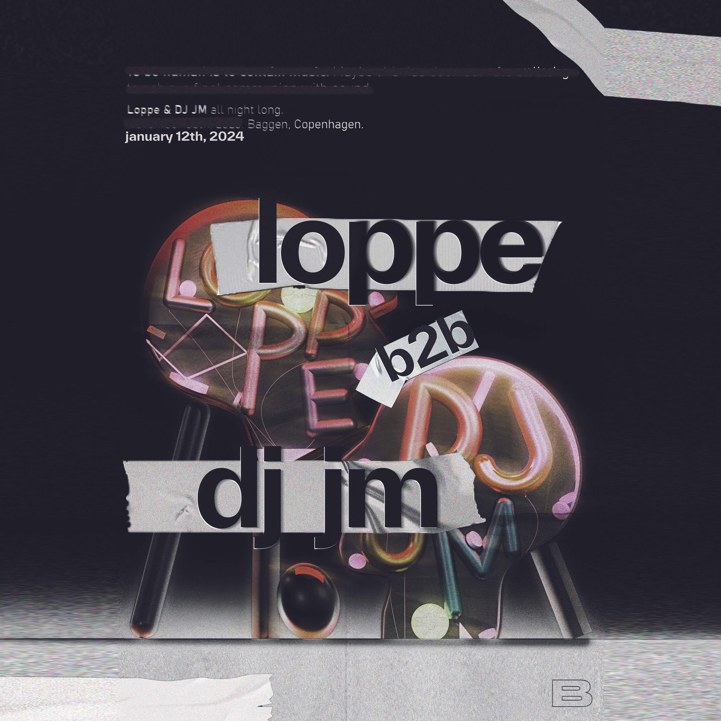Loppe b2b DJ JM all night at Baggen, Copenhagen