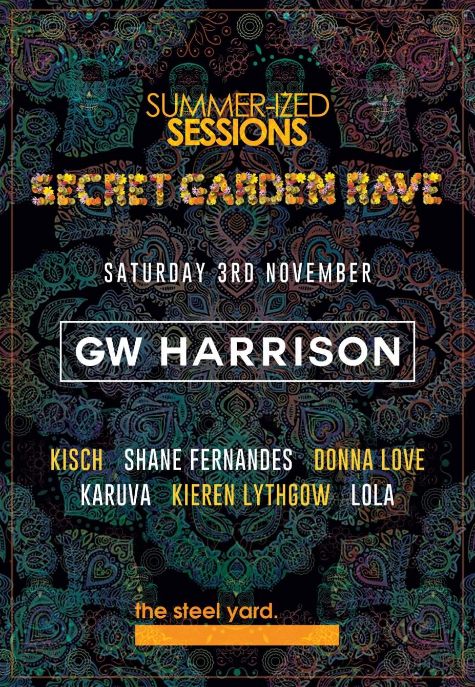 Secret Garden Rave - Halloween at The Steel Yard, London