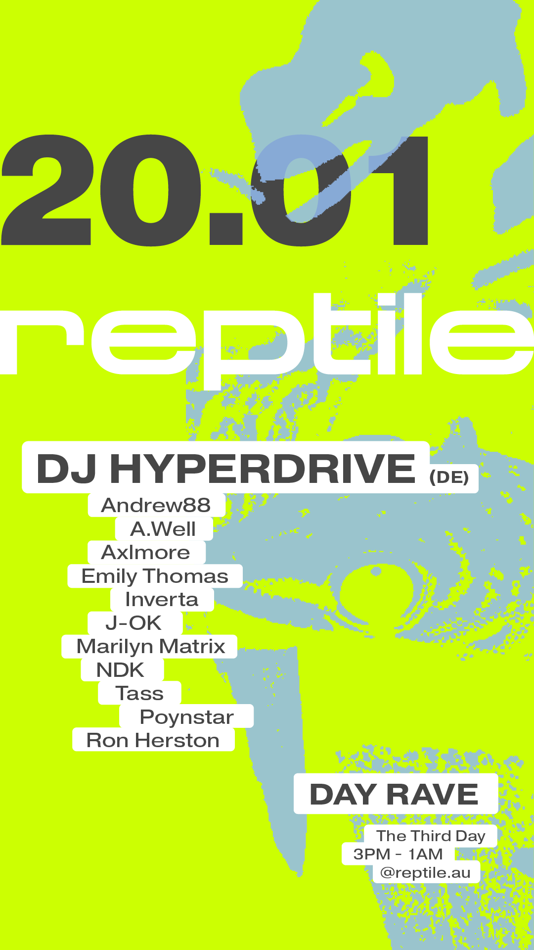Reptile Day Rave - DJ Hyperdrive at The Third Day, Melbourne