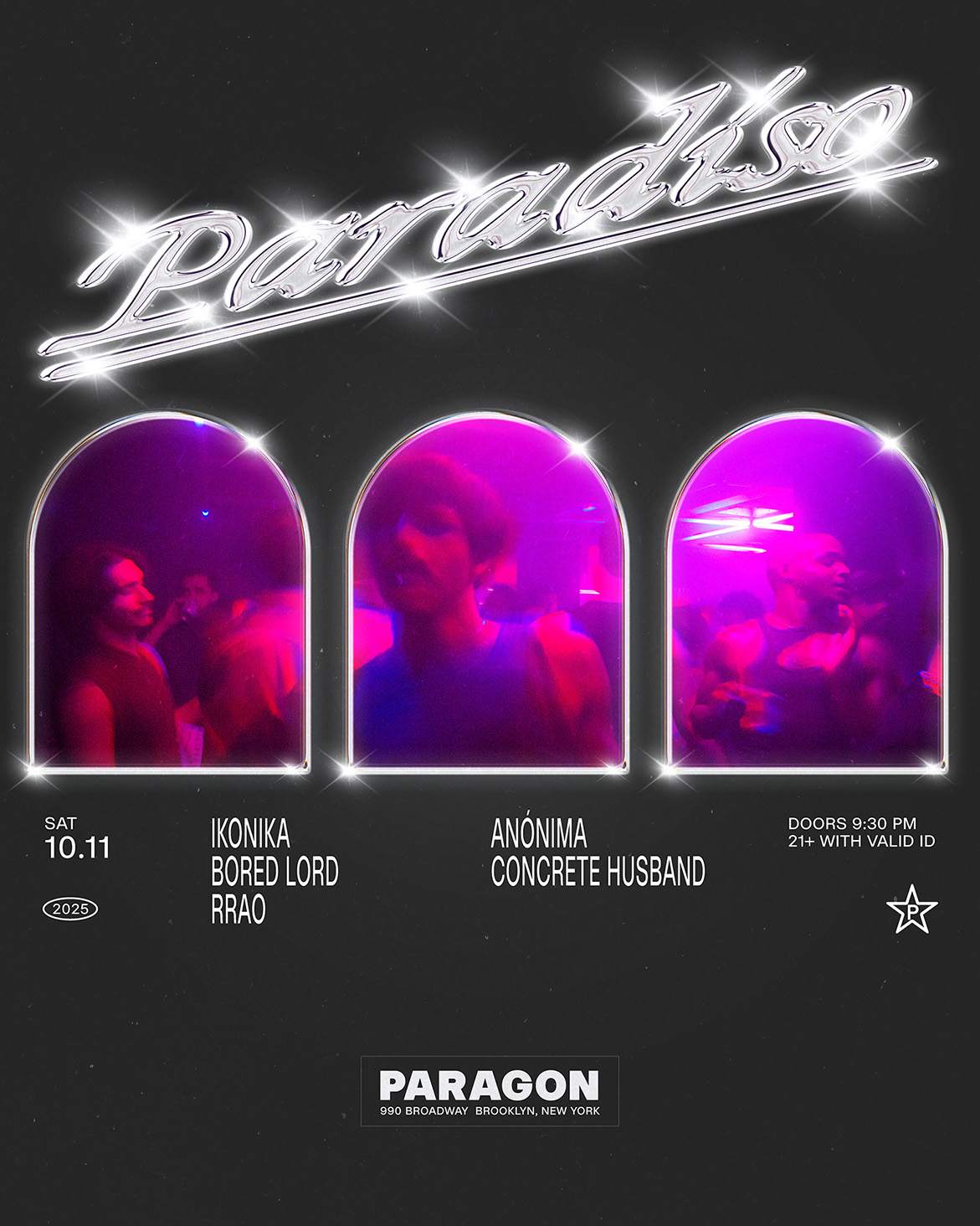 Paradiso: Ikonika, Bored Lord, rrao + Anónima, Concrete Husband at ...
