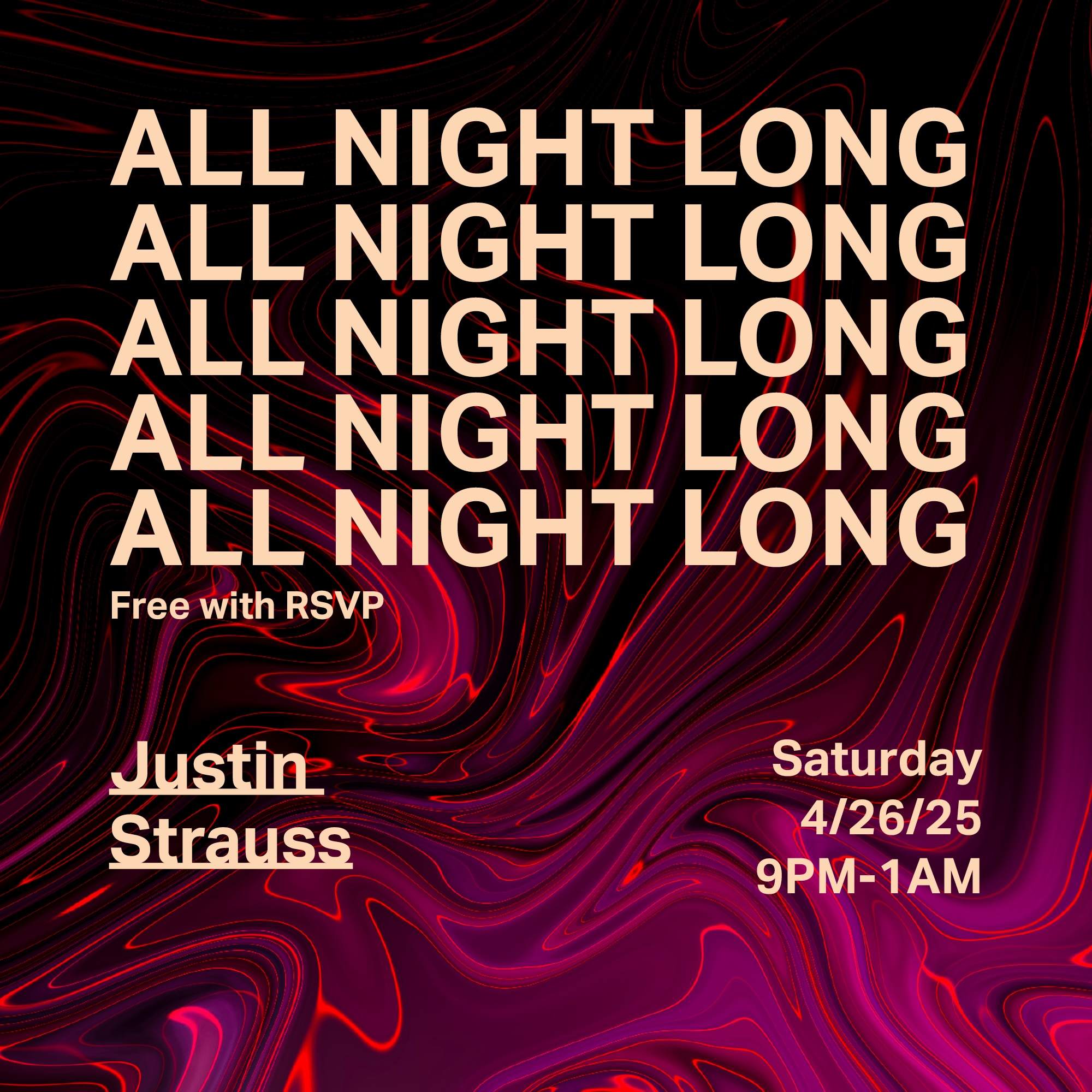 Justin Strauss – All Night Long at Libera, New York City