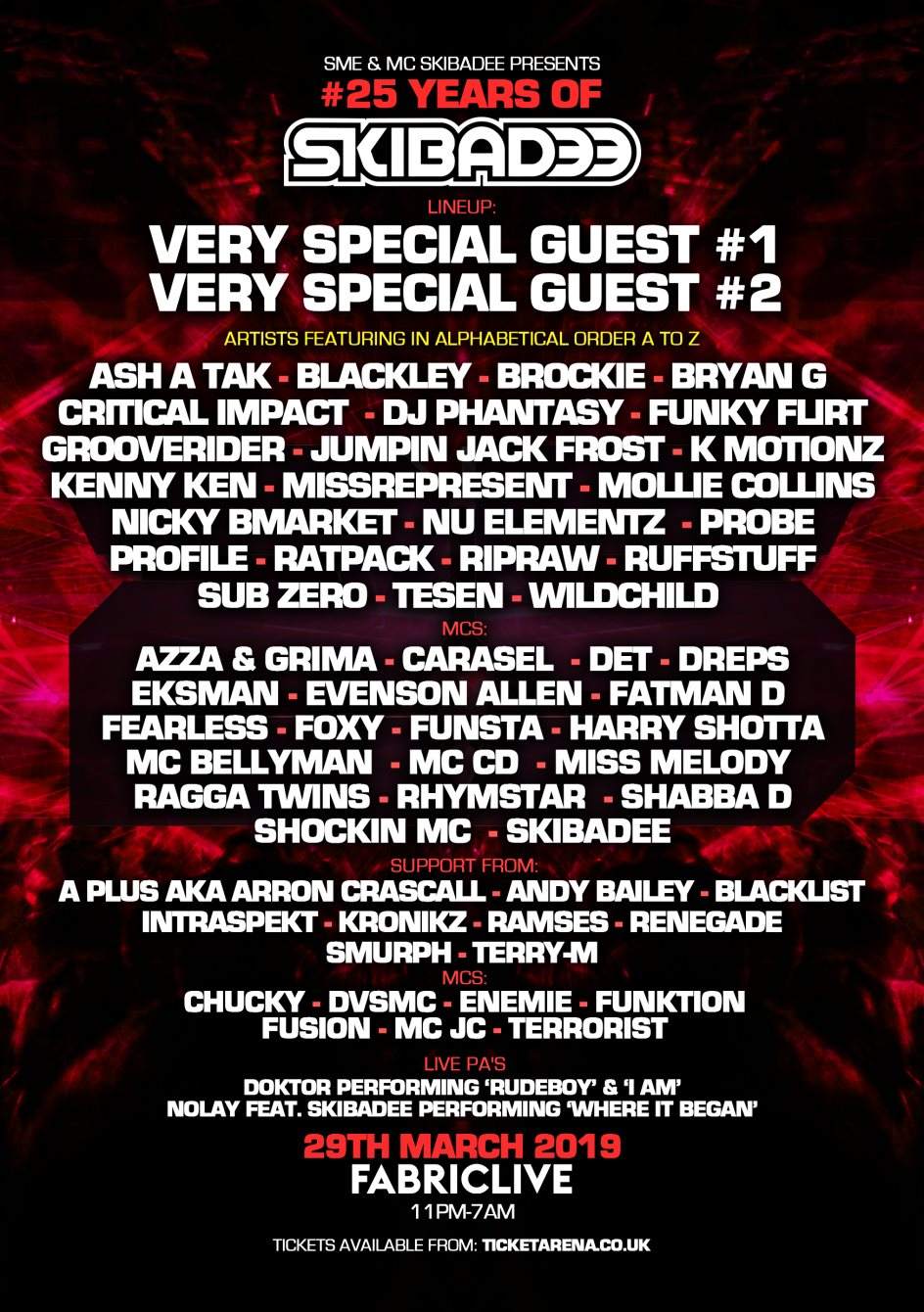 FABRICLIVE: 25 Years of Skibadee en fabric, London