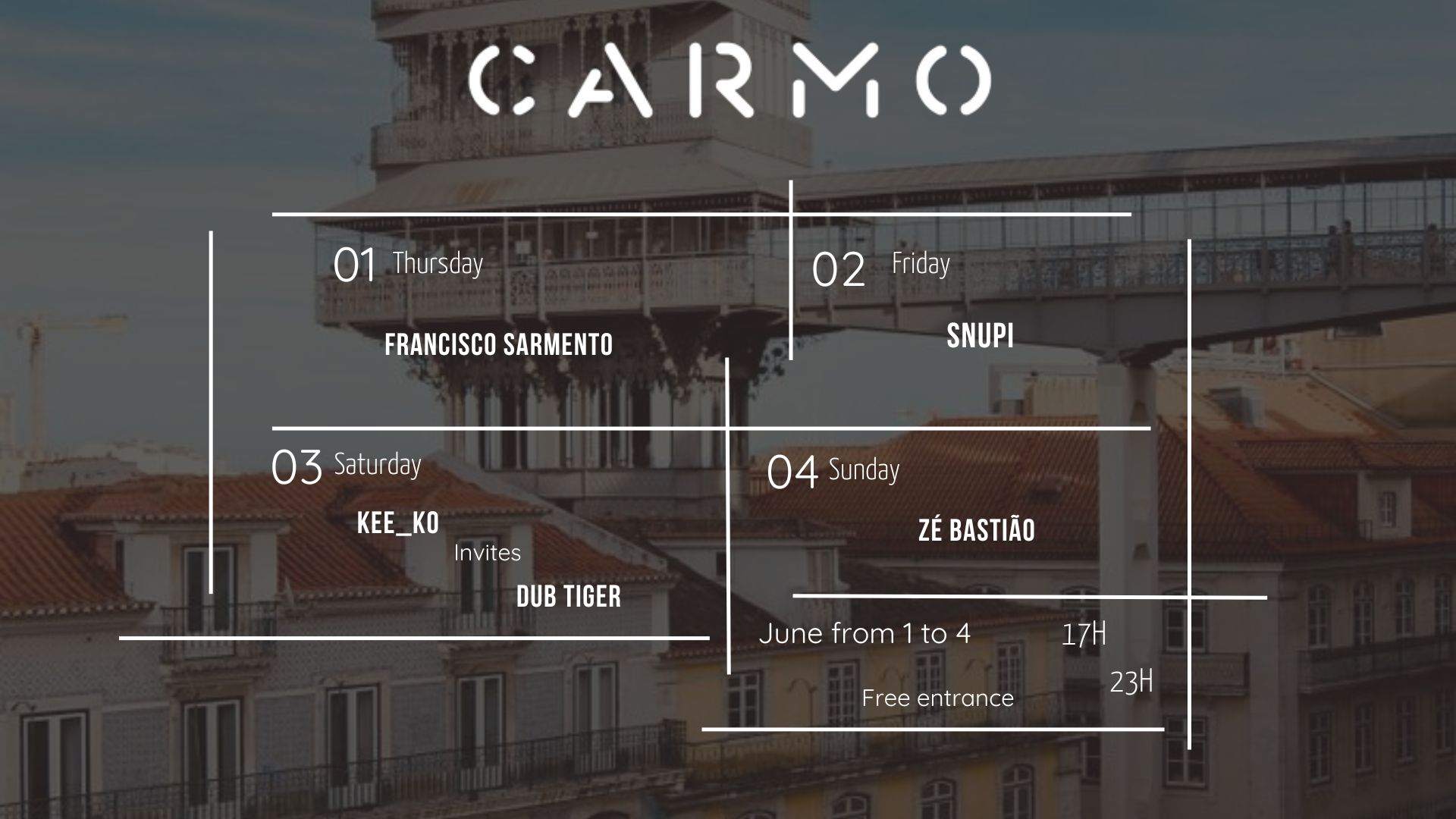 Eletronic Sunset at Carmo Rooftop, Lisbon