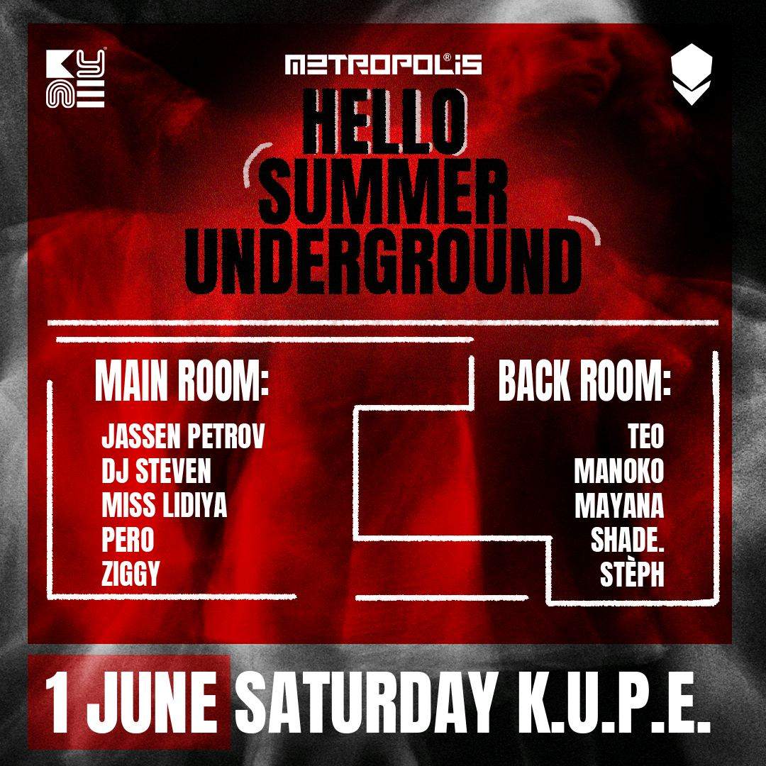 METROPOLIS: Hello Summer Underground at K.U.P.E at Купе / Kupe, Sofia