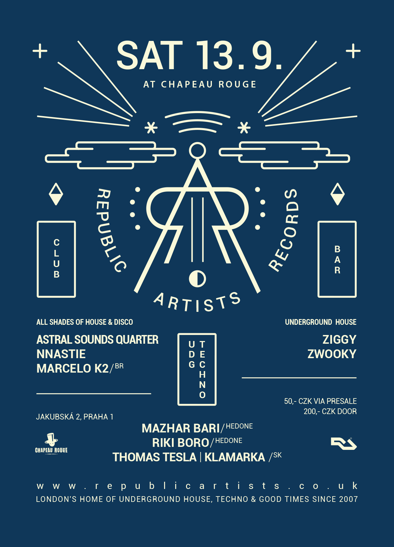 RA: Riki Boro b2b Mazhar, Thomas Tesla, ASQ, nnastie and many more over ...