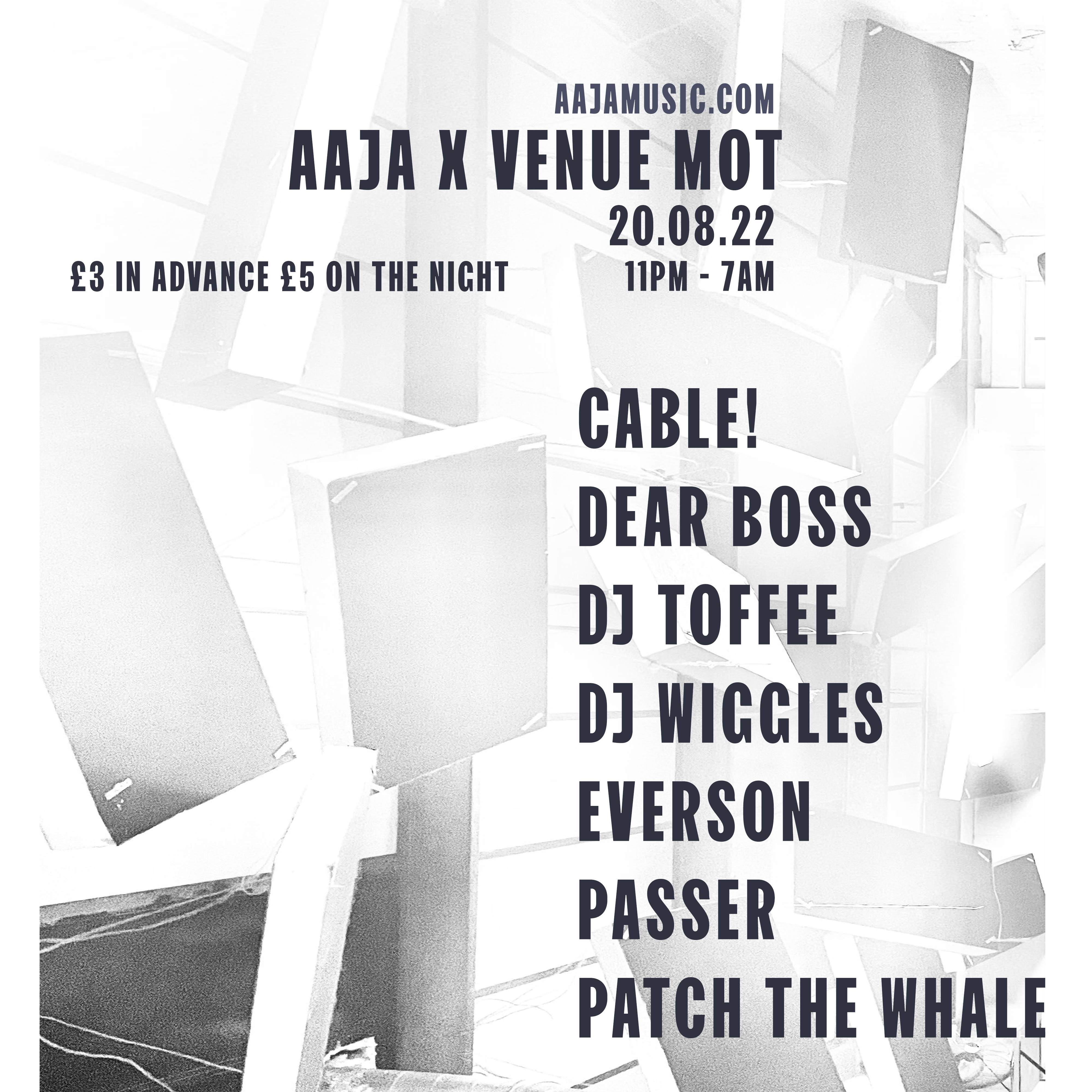 AAJA X Venue MOT presents at M.O.T, London