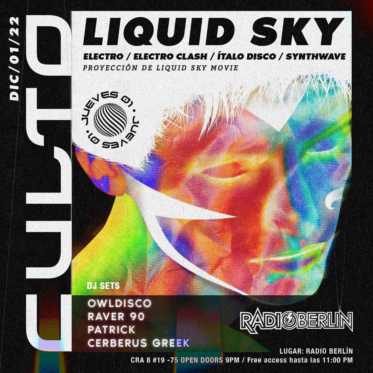 CULTO LIQUID SKY en Radio Berlín, Bogotá