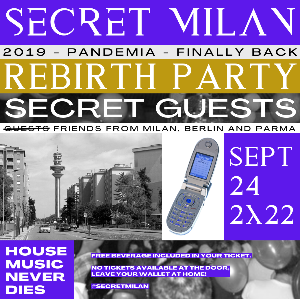 Secret Milan: House Music Never Dies at TBA - Milan, Milan