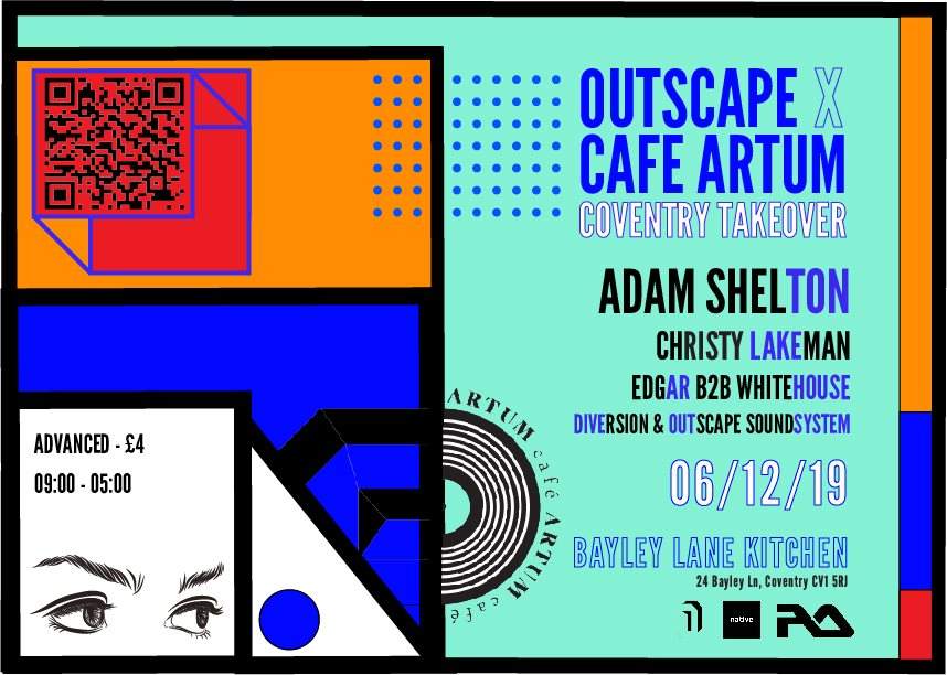 Adam Shelton - Outscape x Cafe Artum Takeover en Bayley Lane, Midlands