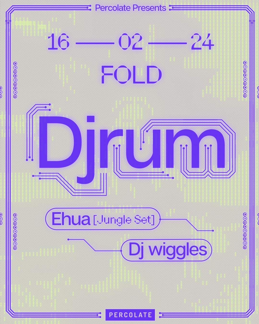 [SOLD OUT] Percolate presents: Djrum, Ehua (jungle set), Dj wiggles at ...