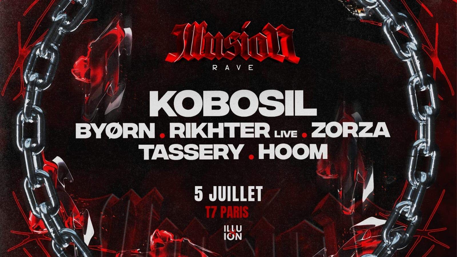 Illusion Rave : Kobosil , BYORN, Zorza, RIKHTER at T7 Paris, Paris