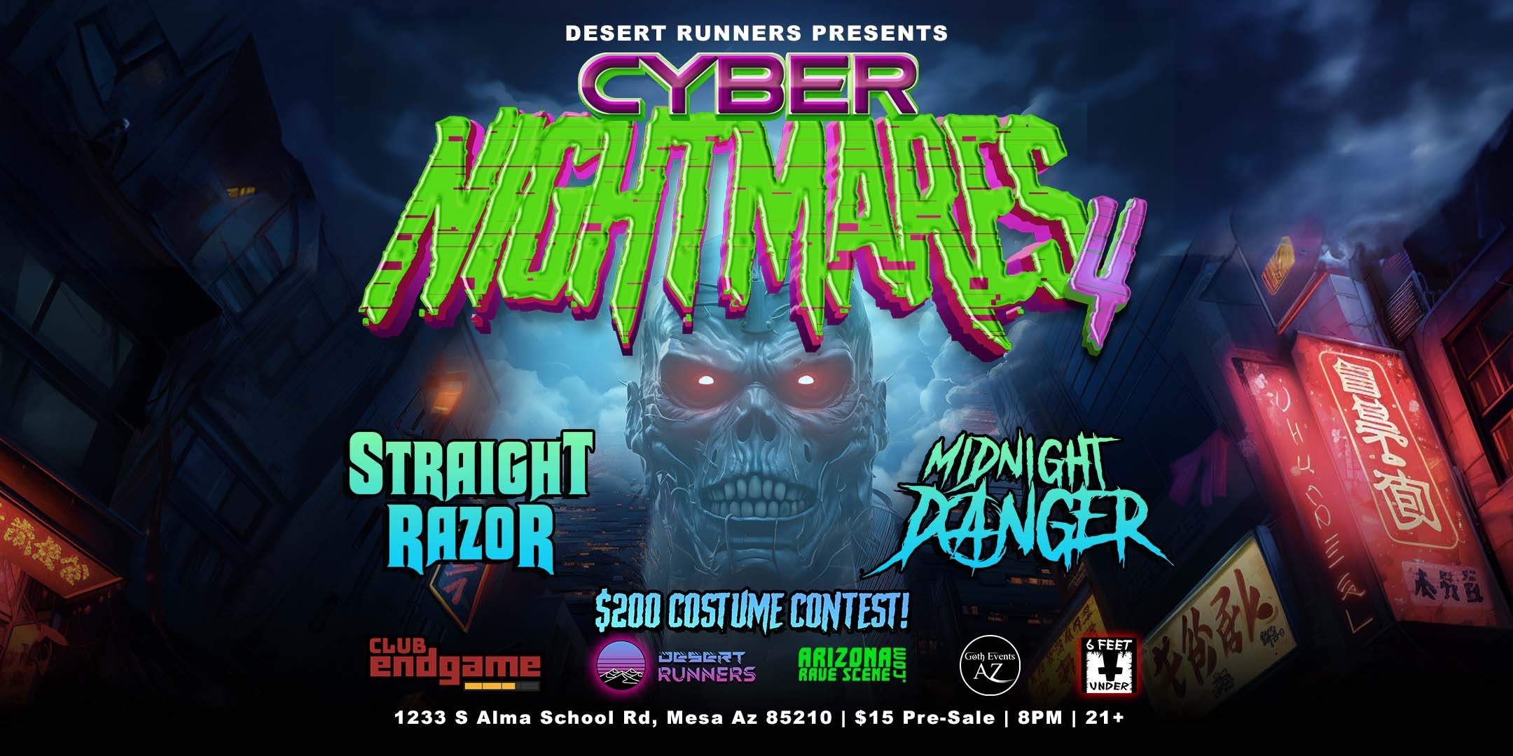 Cyber Nightmares 4: Halloween Cyberpunk Party with Straight Razor ...
