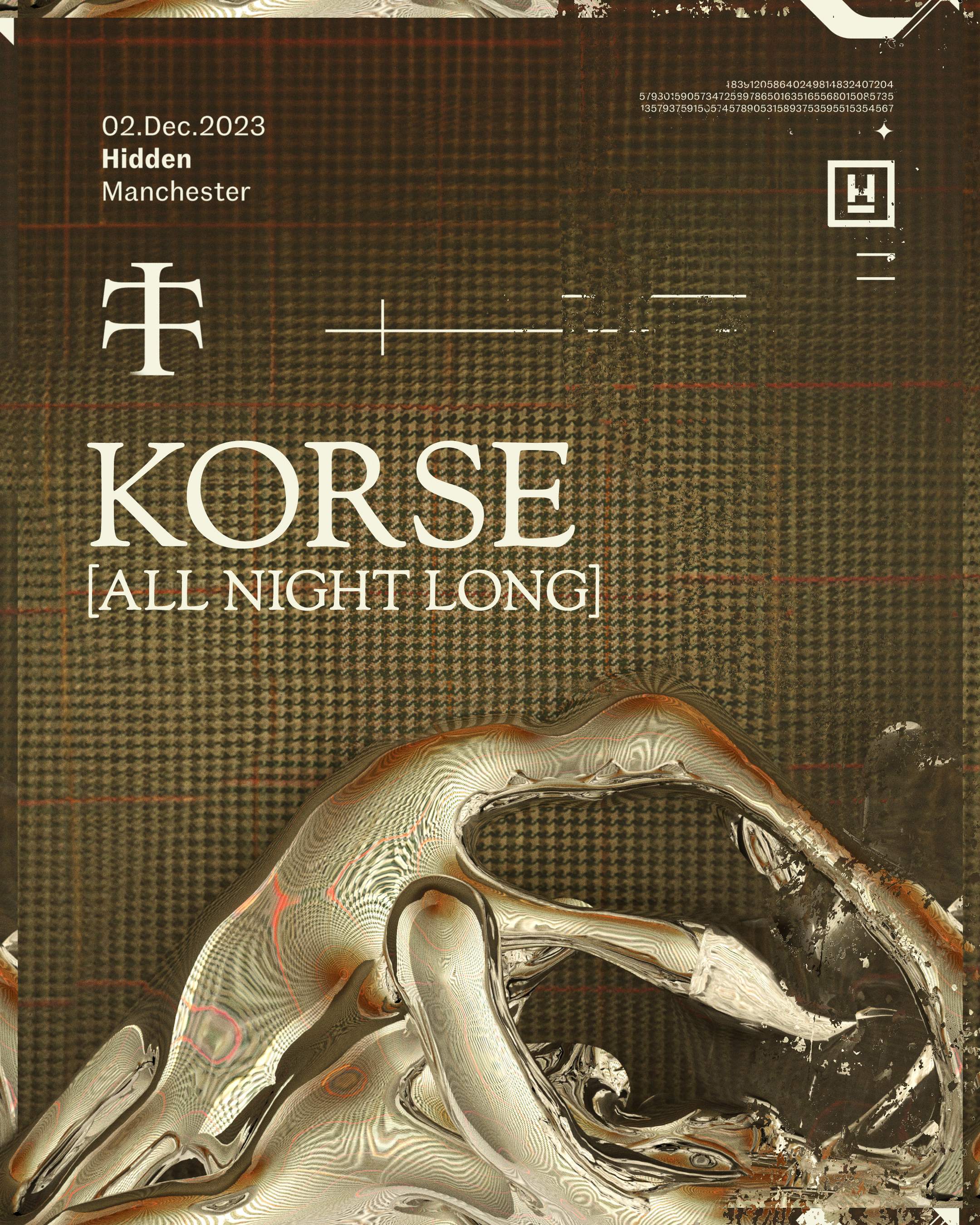 Teletech Manchester: KORSE [all night long] at Hidden, Manchester