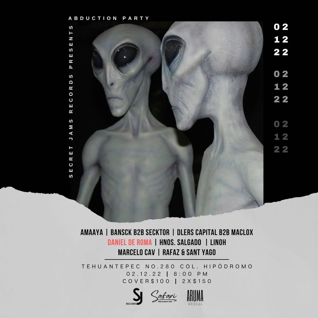 Secret Jams Records Abduction Party at TBA - CDMX, Mexico City