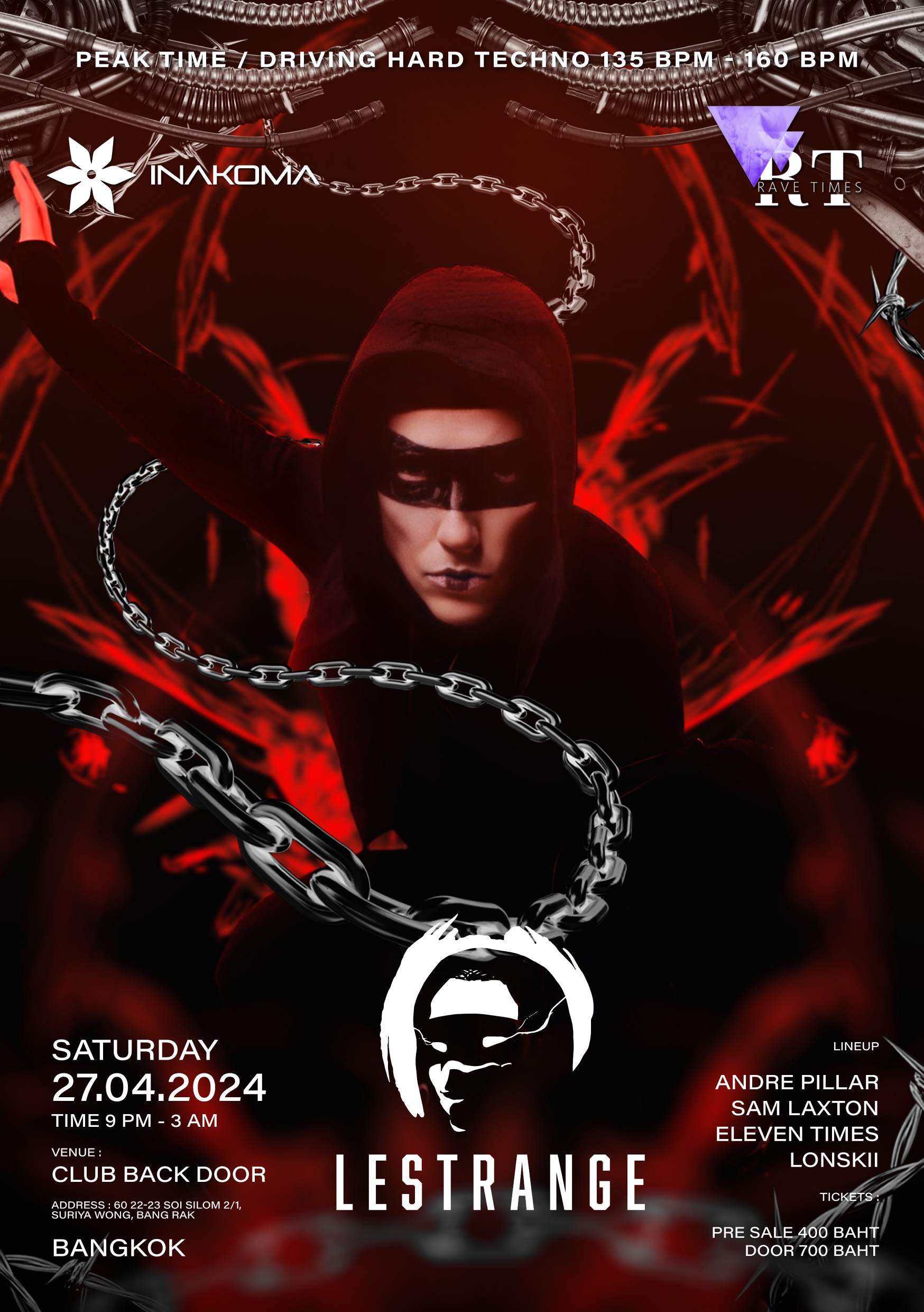 LE STRANGE - Driving & Hard Techno, Bangkok CBD Club - Inakoma, Rave ...