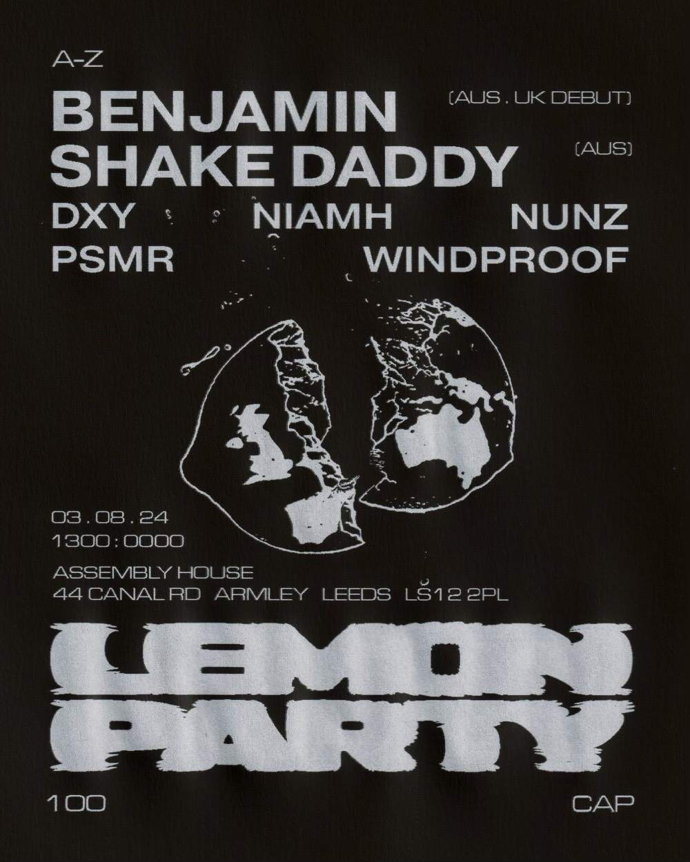 LEMON PARTY: BENJAMIN & SHAKE DADDY at Assembly House Studios, Leeds