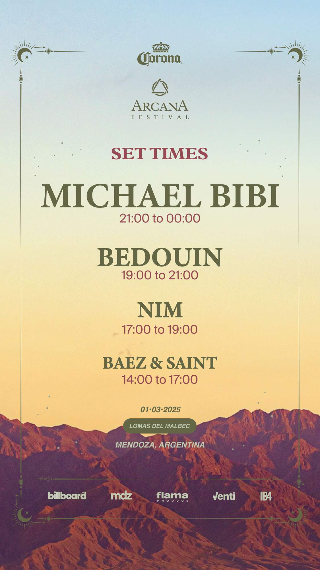 Michael Bibi & MORE ARTISTS - ARCANA FESTIVAL MENDOZA en TBA - Lomas ...