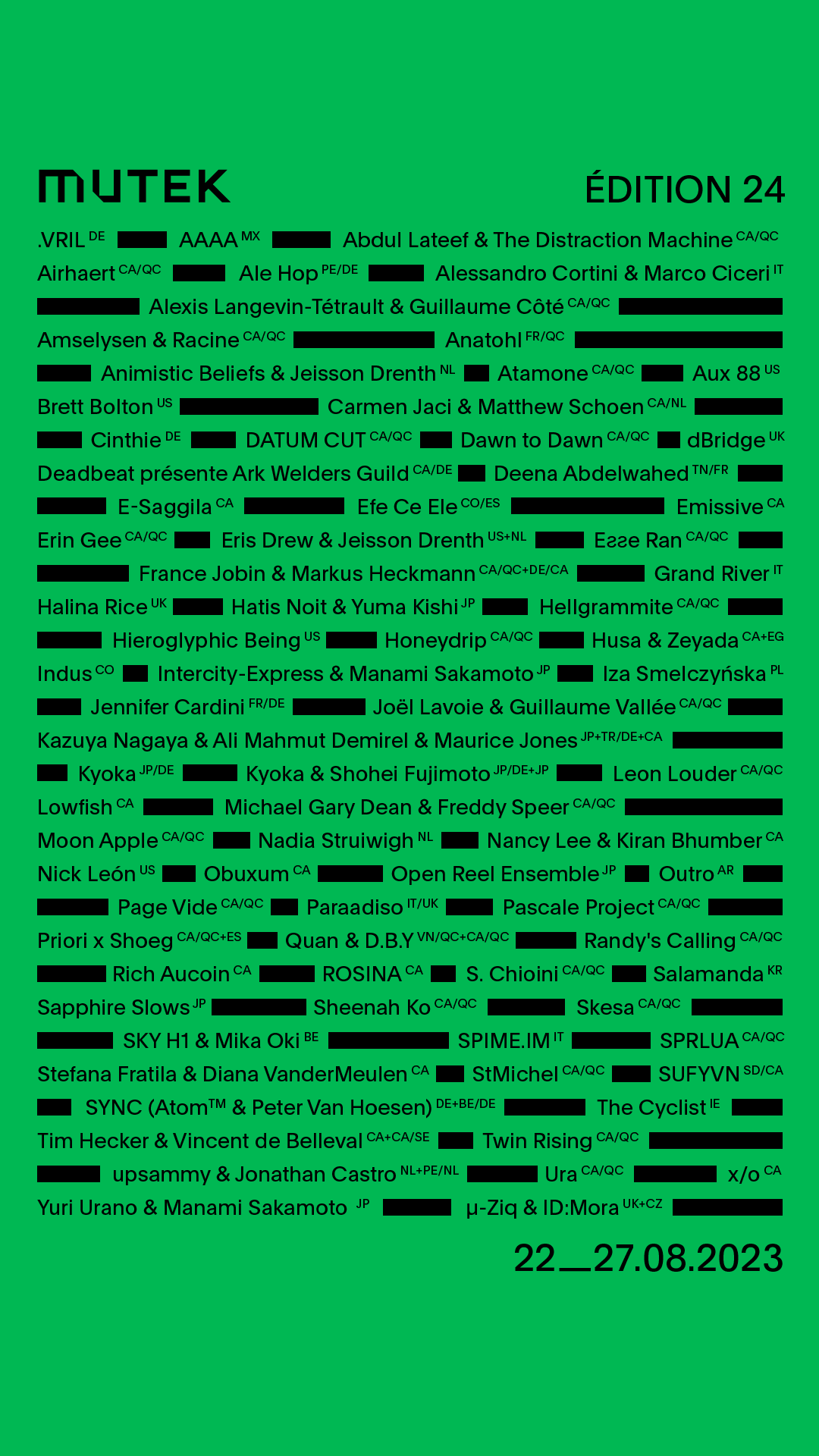 MUTEK 2023 at Quartier Des Spectacles, Montreal