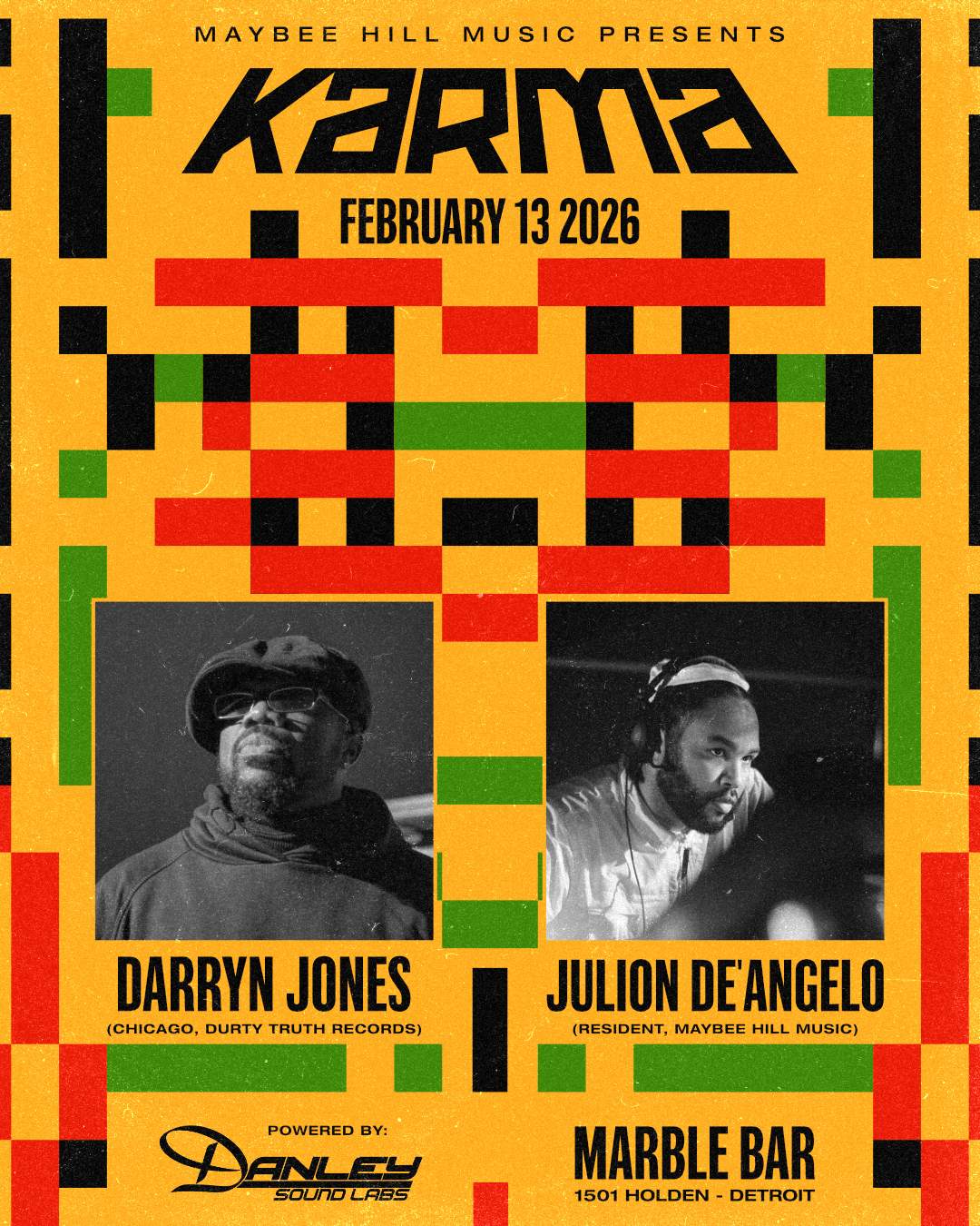 KARMA with Darryn Jones and Julion De'Angelo at Marble Bar, Detroit