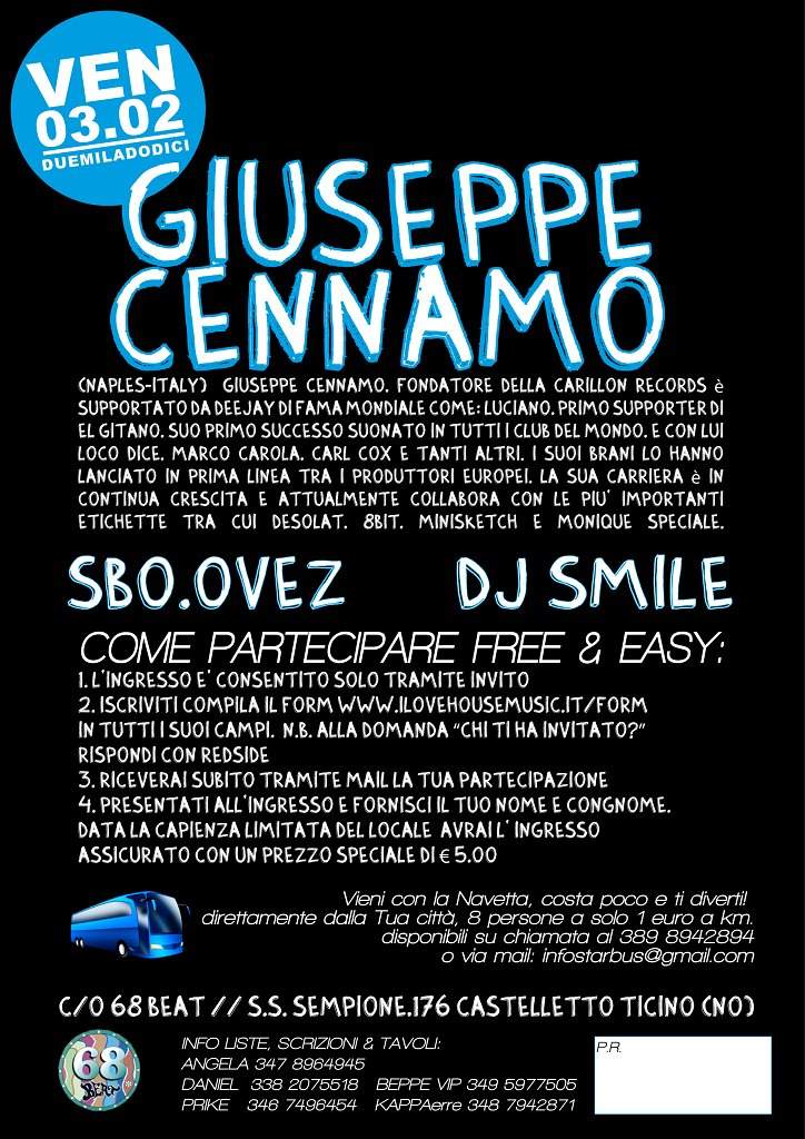 Redside Pres. Giuseppe Cennamo en 68beat, Norte