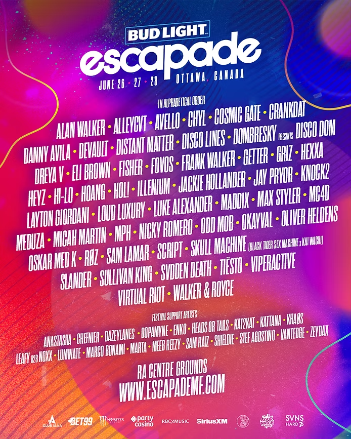 Escapade Festival 2026 at TBA - RA Centre Fairgrounds, Ottawa