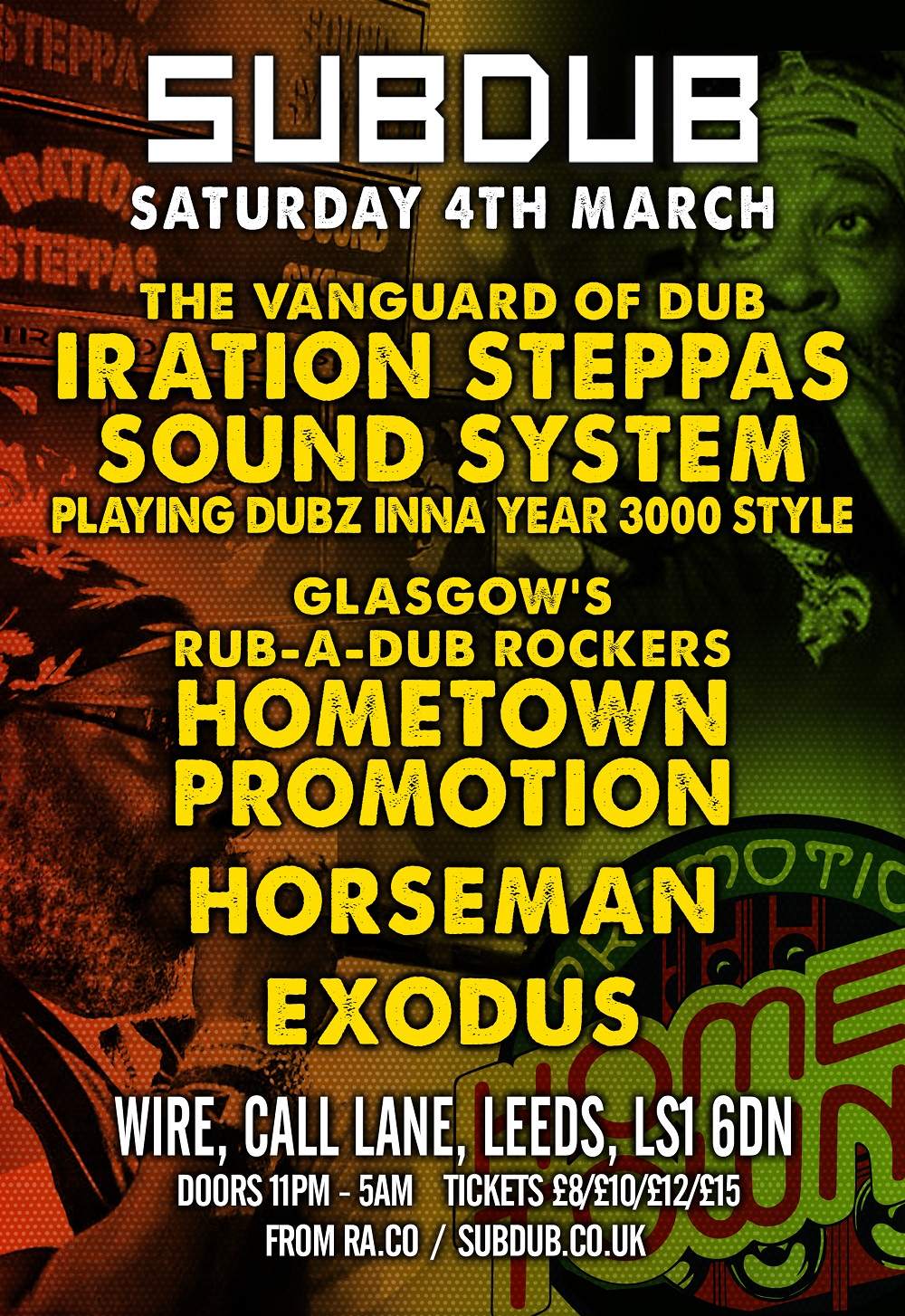 SUBDUB - Iration Steppas Sound System, Hometown Promotion, Horseman ...