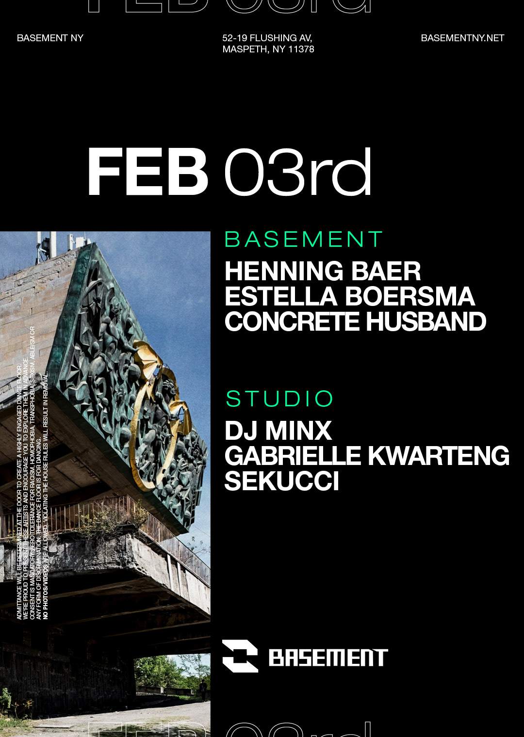 Henning Baer / Estella Boersma / Concrete Husband / DJ Minx / Gabrielle ...