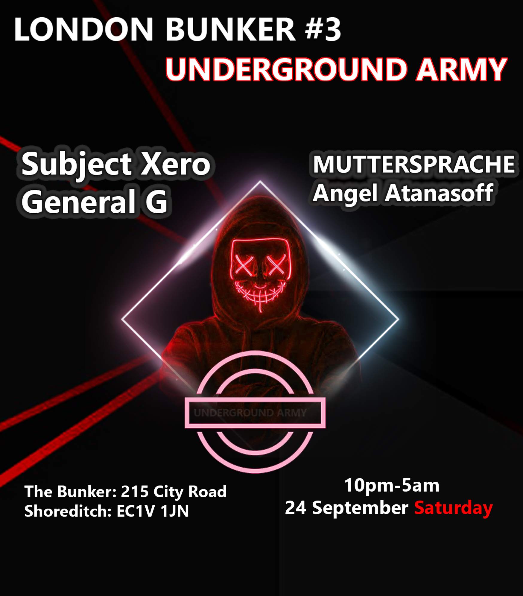 LONDON BUNKER #3 BY UNDERGROUND ARMY en TBA - The Bunker (215 (Basement ...