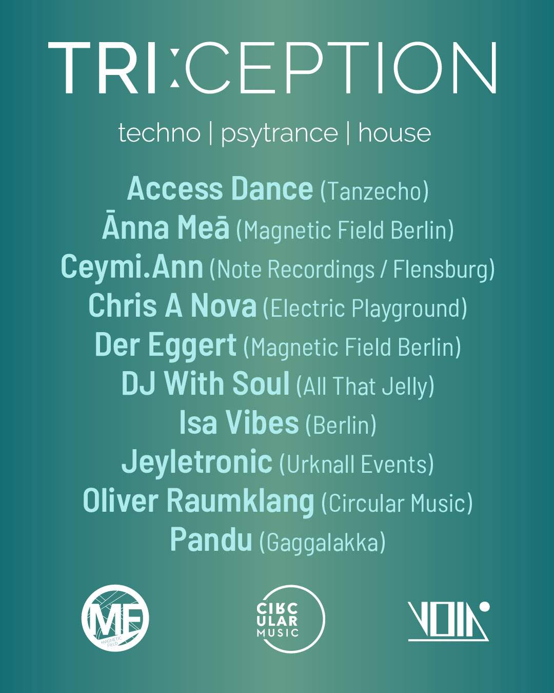 TRI:CEPTION (Techno, Psytrance, House) - 3 floors at Void Club, Berlin
