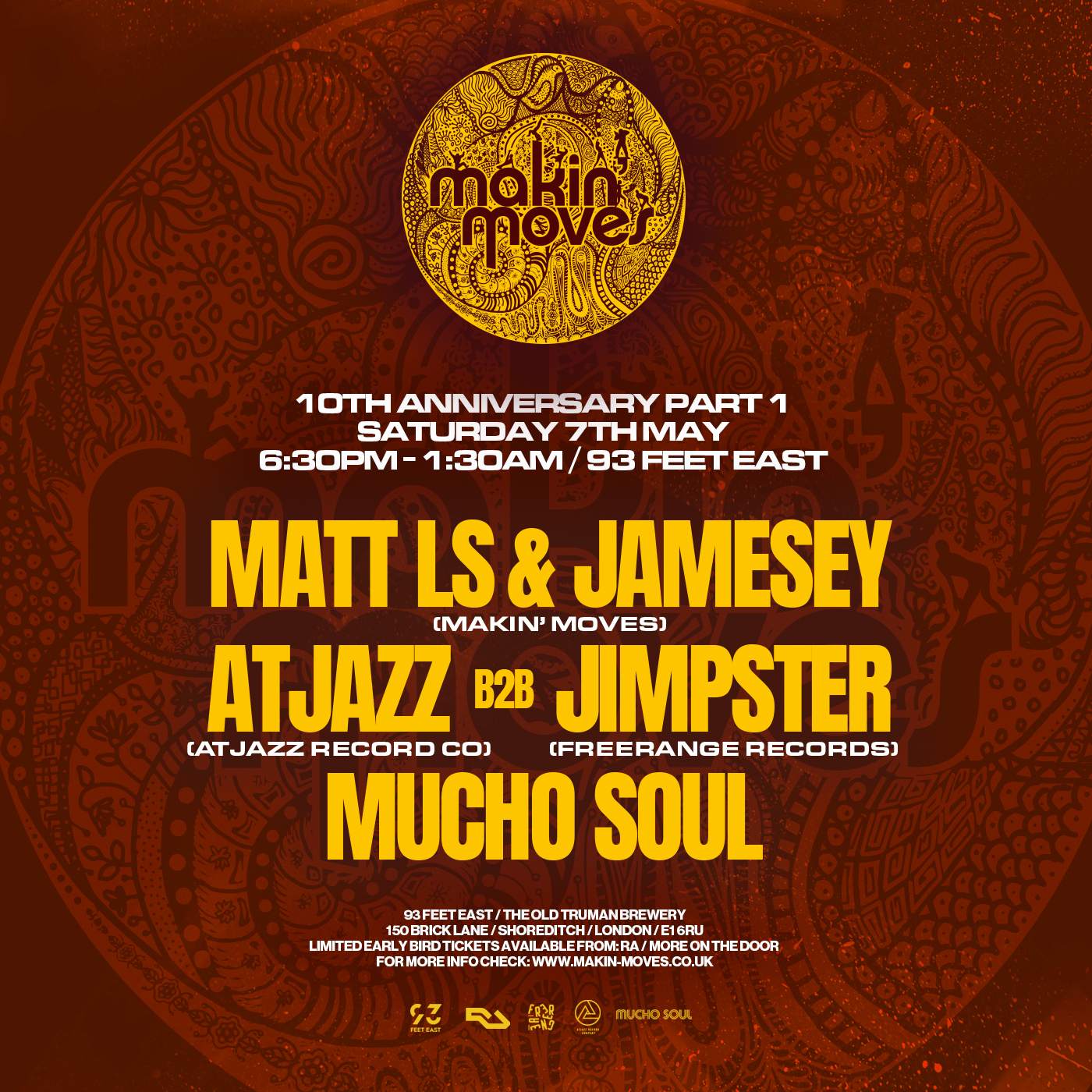 Makin' Moves 10th Anniversary wth Jimpster (Freerange Recs) & Atjazz ...