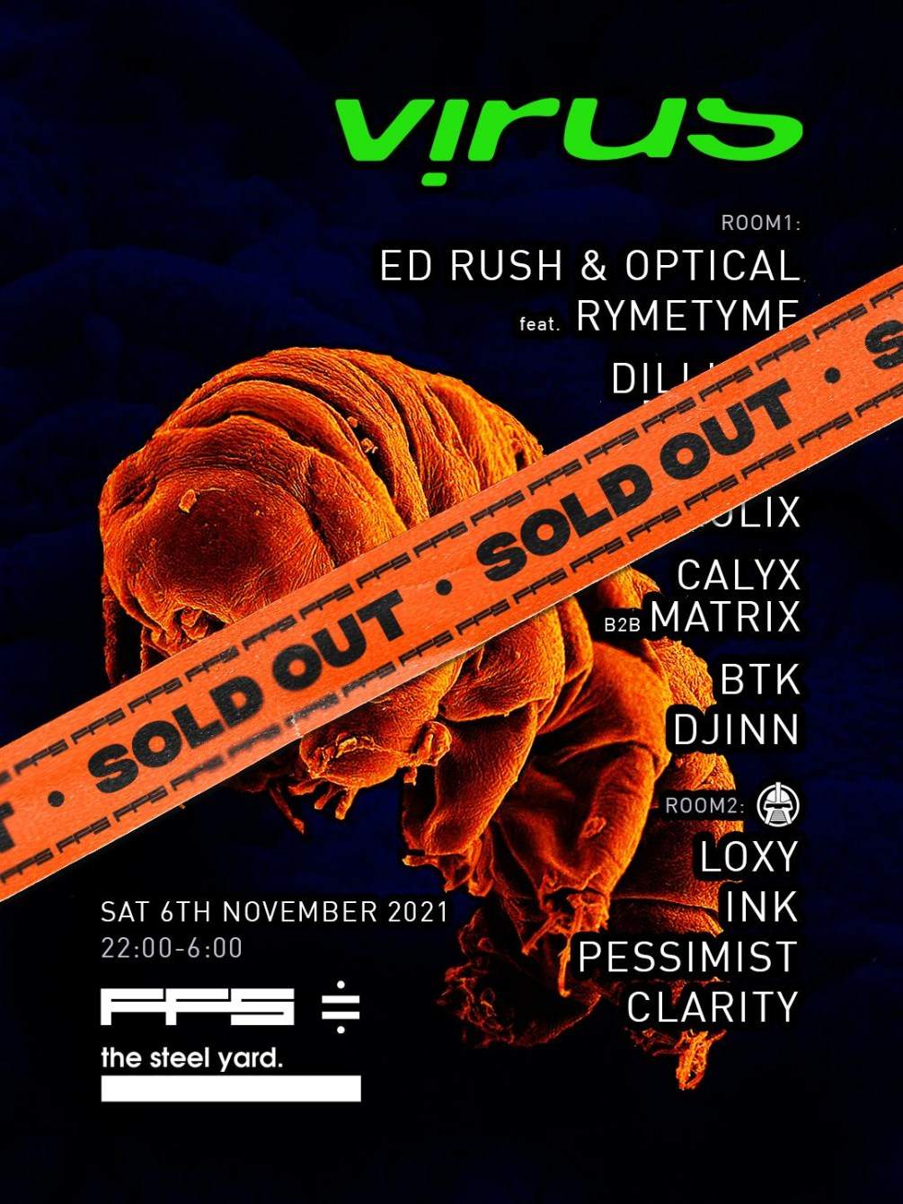 Sold out! Virus Recordings – London at The Steel Yard, London