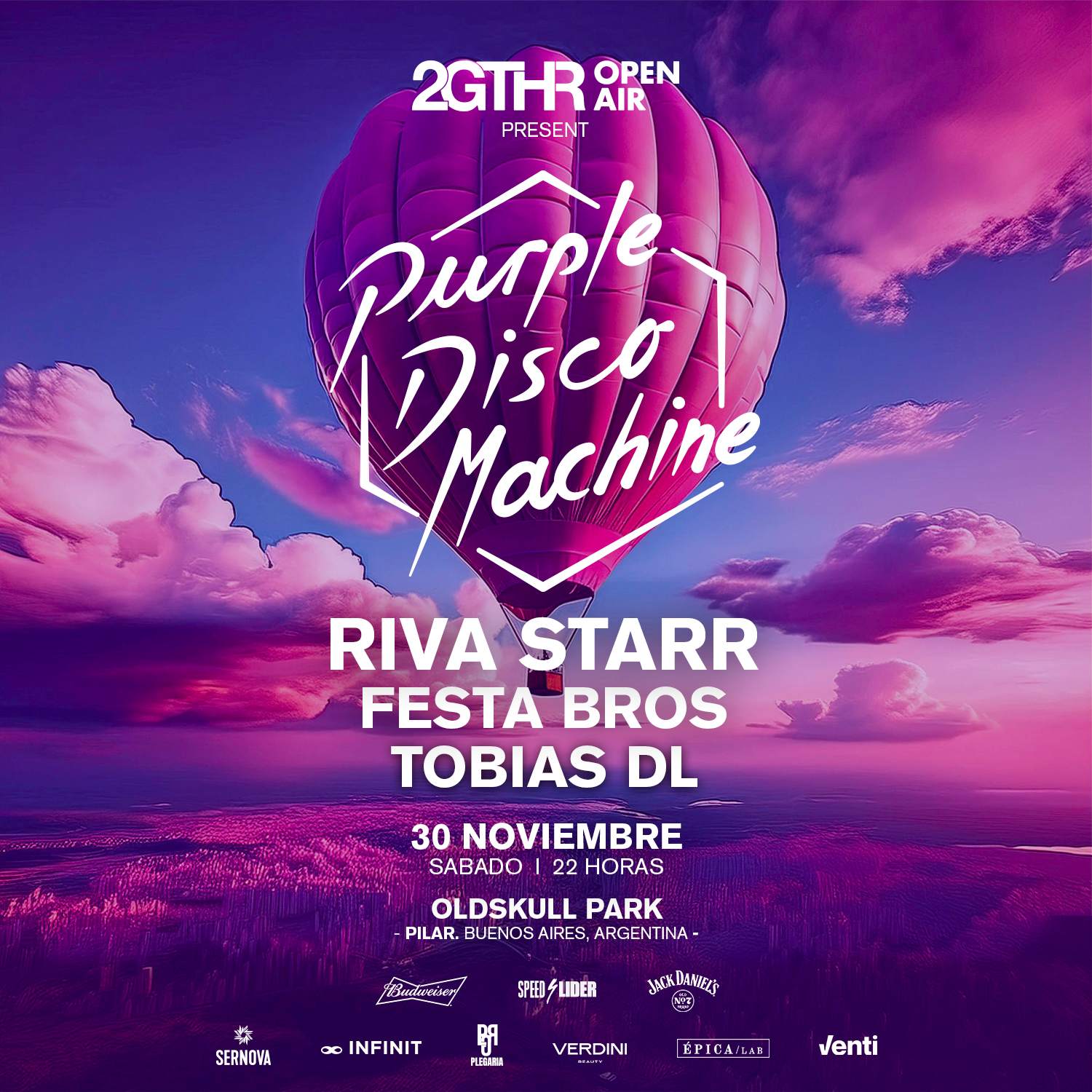 Purple Disco Machine & MORE ARTISTS - by 2GTHR en TBA - Oldskull Park ...