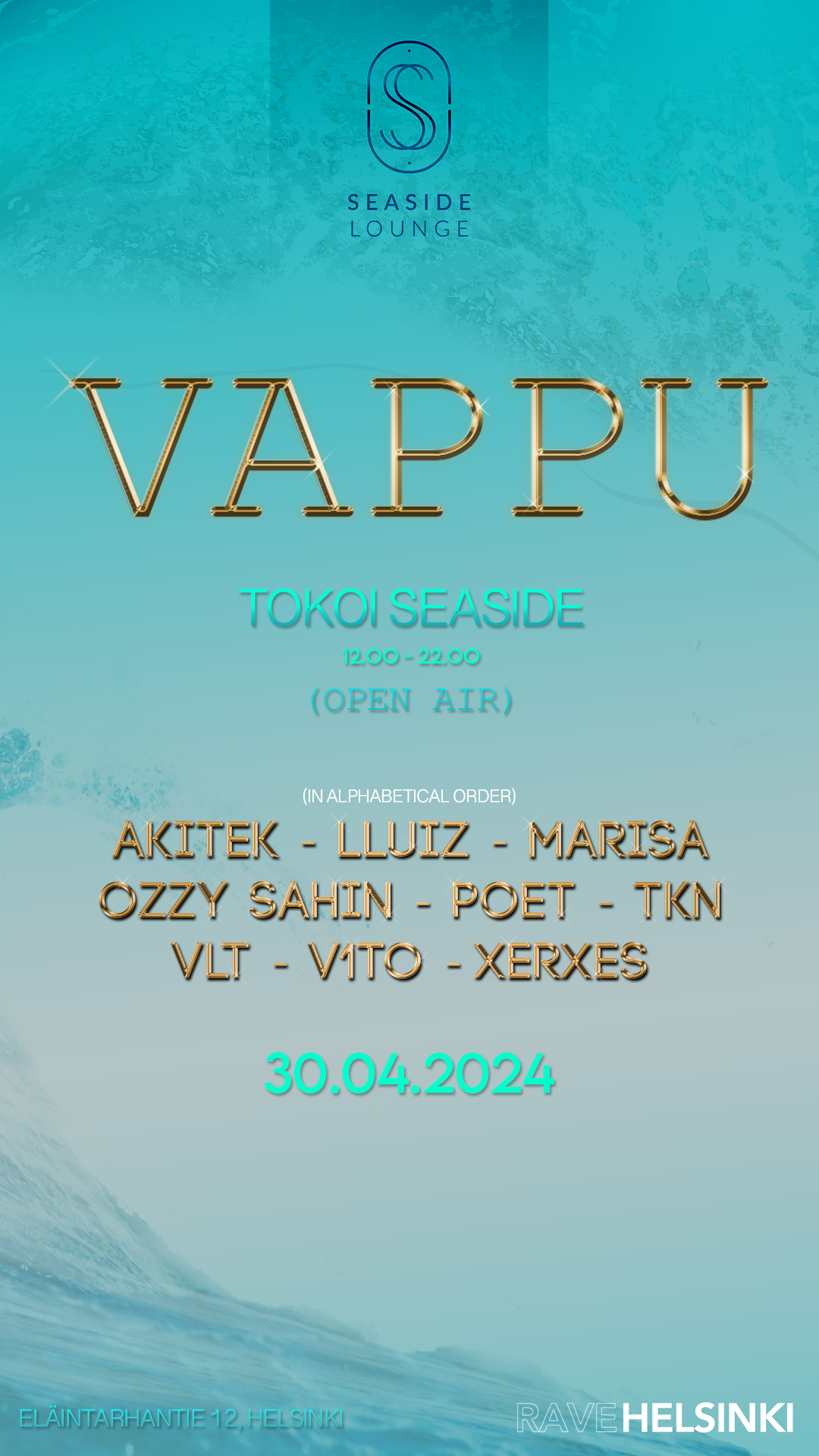 VAPPU 2024 (OPEN AIR) AT TOKOI SEASIDE at TBA - TOKOI SEASIDE, Helsinki