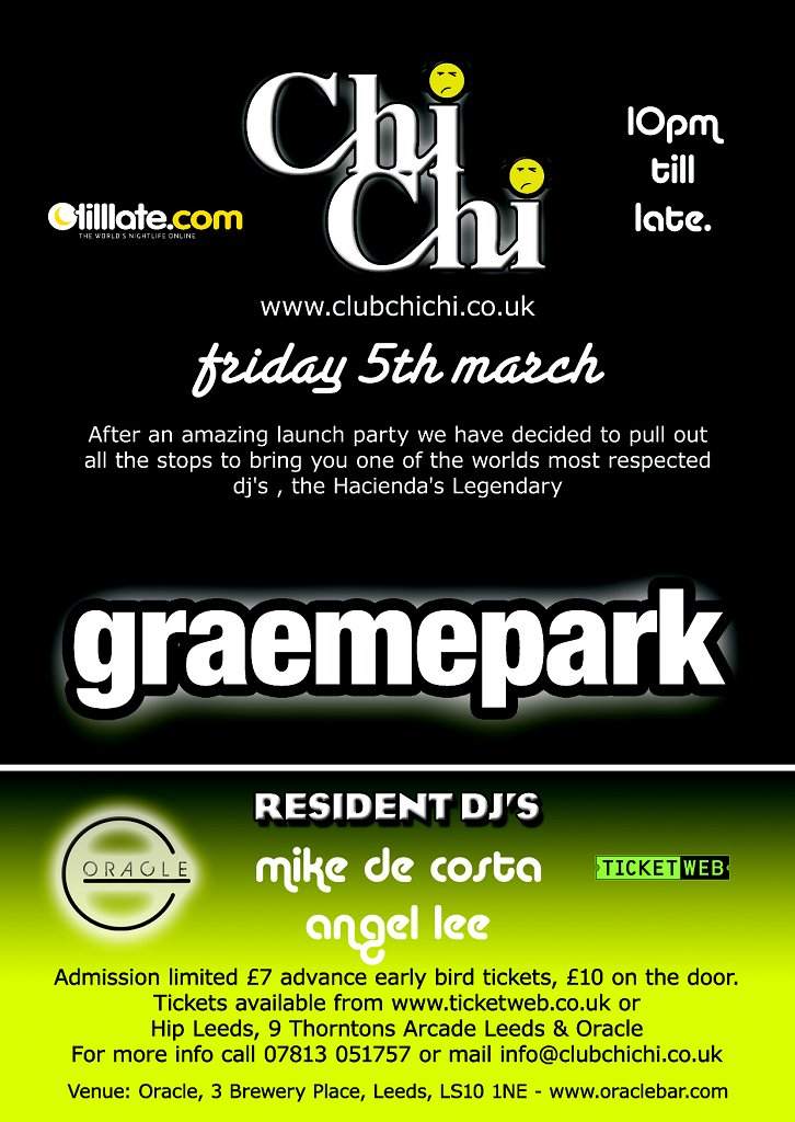 Chi Chi presents Graeme Park bei Oracle Bar, Leeds