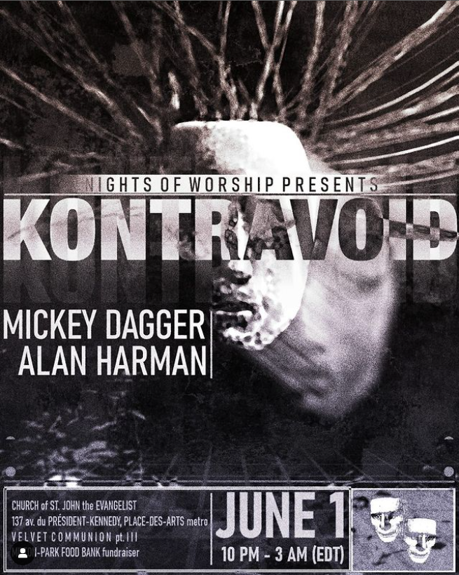 Kontravoid + MICKEY DAGGER + ALAN HARMAN live bei Red Roof Church, Montreal