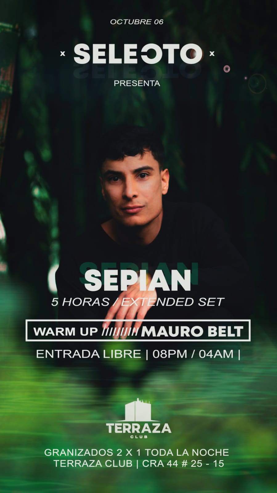 Sepian extended set by selecto terraza club at Terraza Club, Medellin