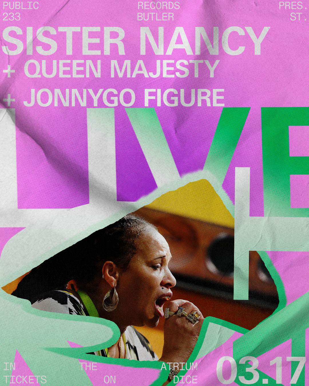 Sunday in The Atrium: Sister Nancy + Queen Majesty + JonnyGo Figure at ...