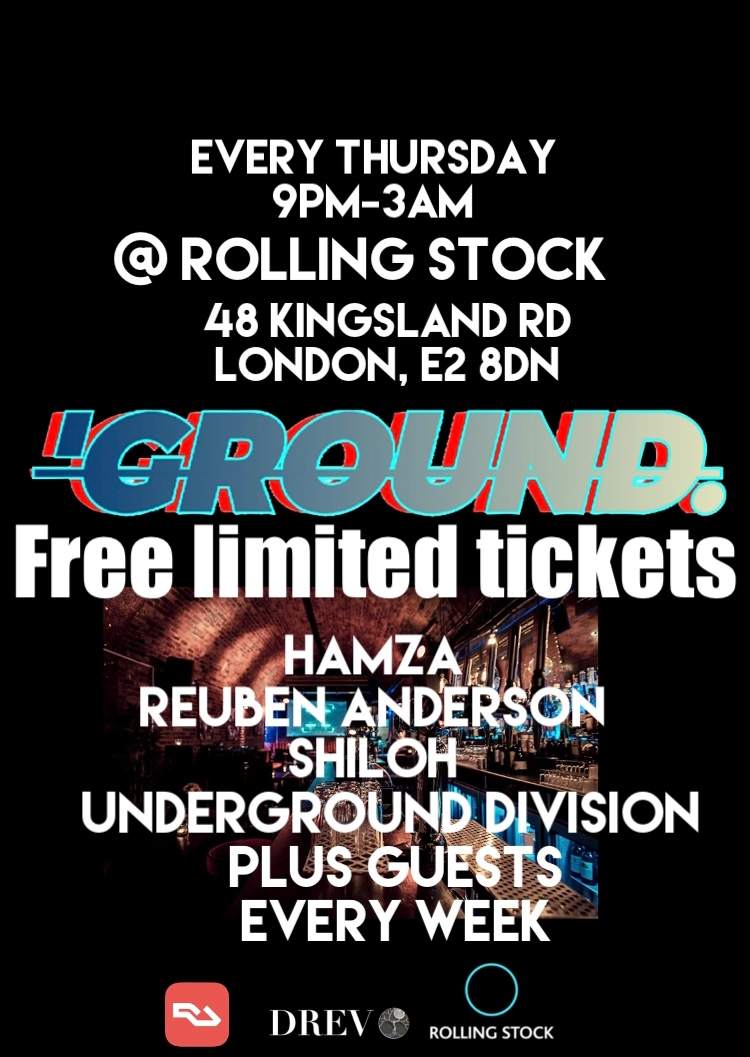 'GROUND free tickets at Rolling Stock, London