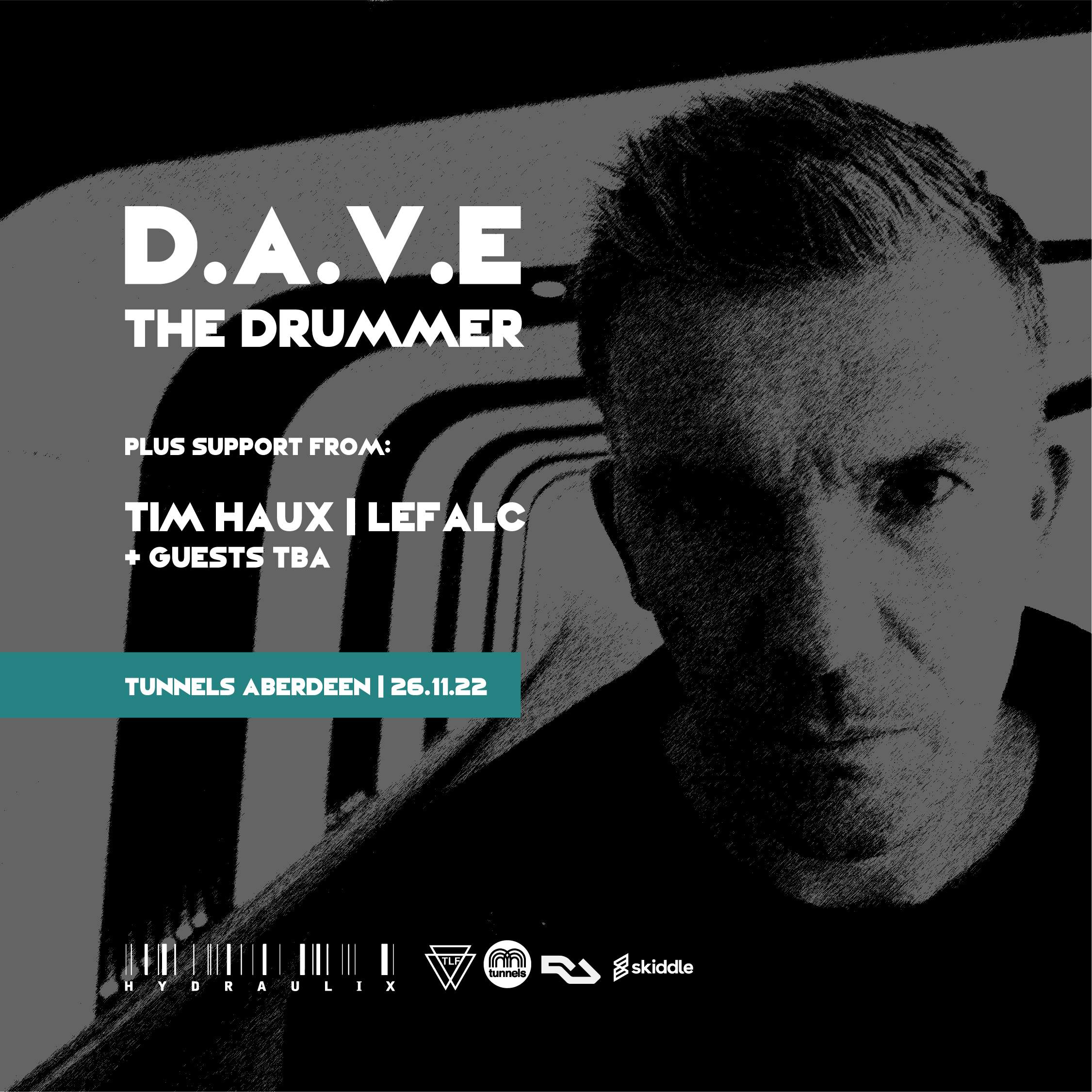 DAVE the Drummer at Tunnels en The Tunnels, Aberdeen
